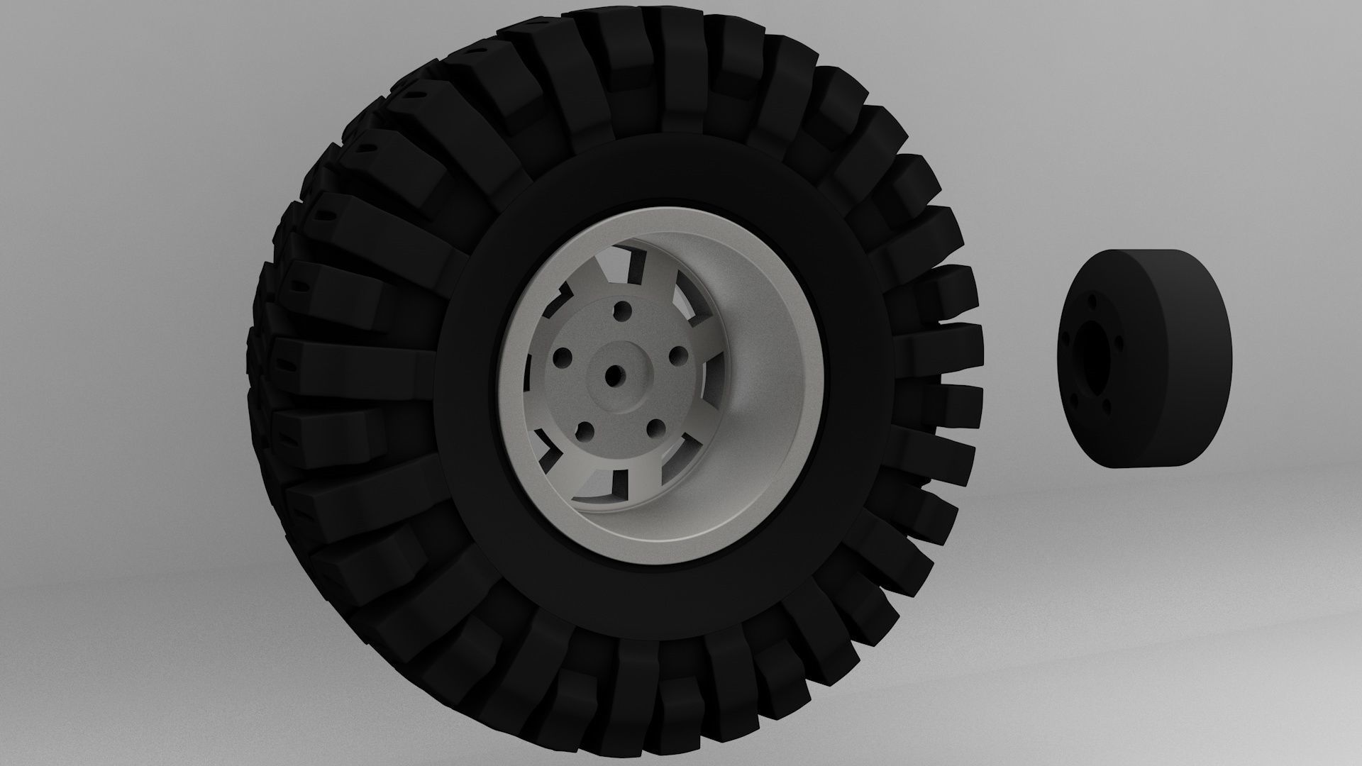 RC Wheel and Tire - Extreme 3D model 3D printable | CGTrader
