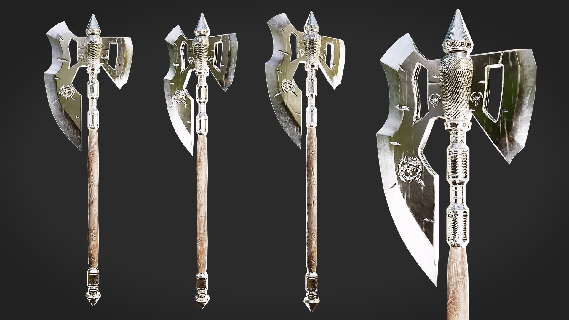 3D model Melee Weapon Vol2 - 06 5 colors HighPoly GameReady PBR VR / AR ...