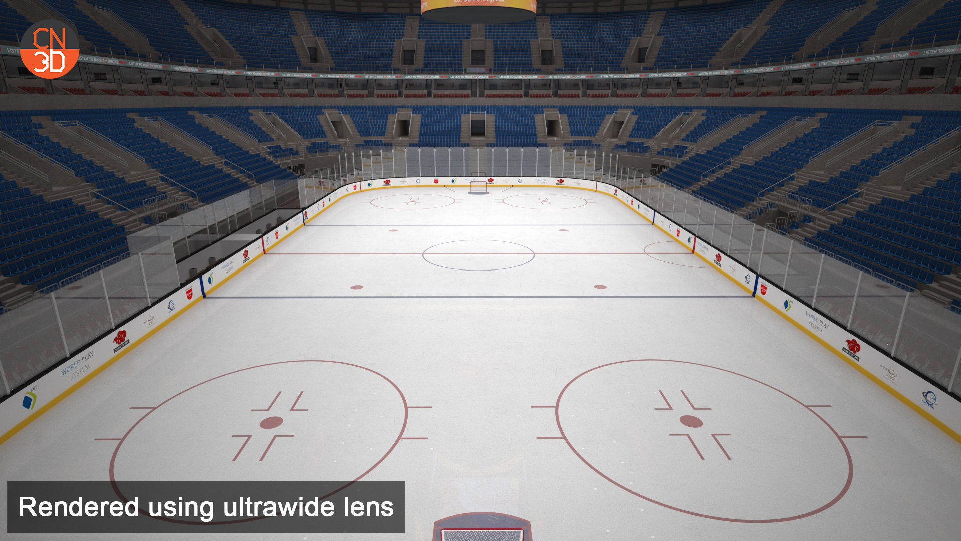 3D model NHL and IIHF Ice Hockey Arena - interior - low poly VR / AR ...