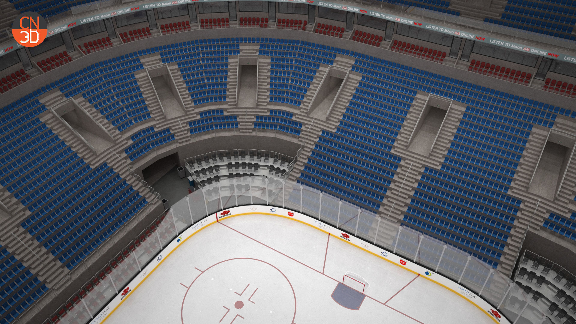 3D model NHL and IIHF Ice Hockey Arena - interior - low poly VR / AR ...