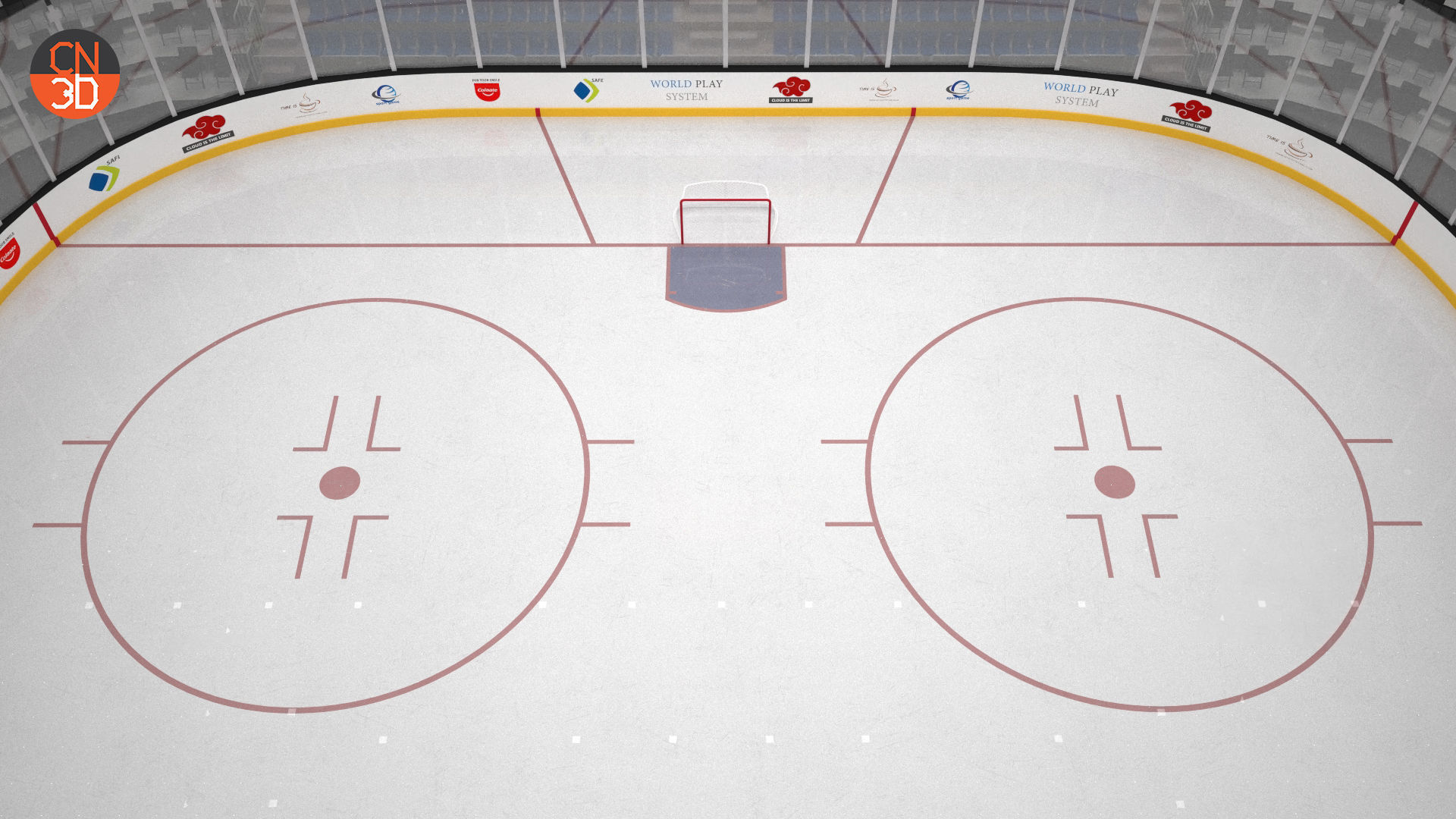 3D model NHL and IIHF Ice Hockey Arena - interior - low poly VR / AR ...