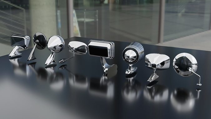 Vintage Car side mirror Pack 3D model 3D printable | CGTrader