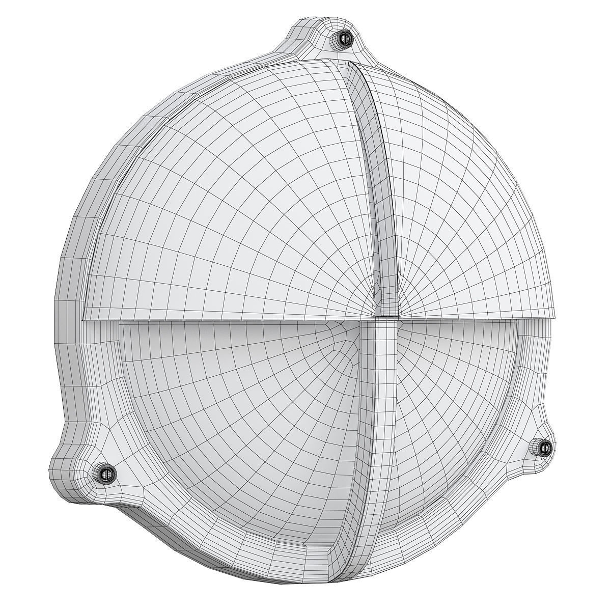 3D model SEABECK HALFLID ROUND WITH CAGE BULKHEAD VR / AR / low-poly ...