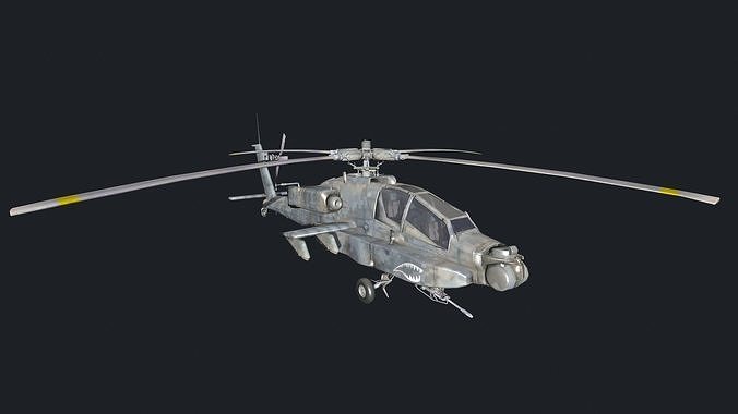 3D model AH64 Apache 3D LowPoly Model VR / AR / low-poly | CGTrader