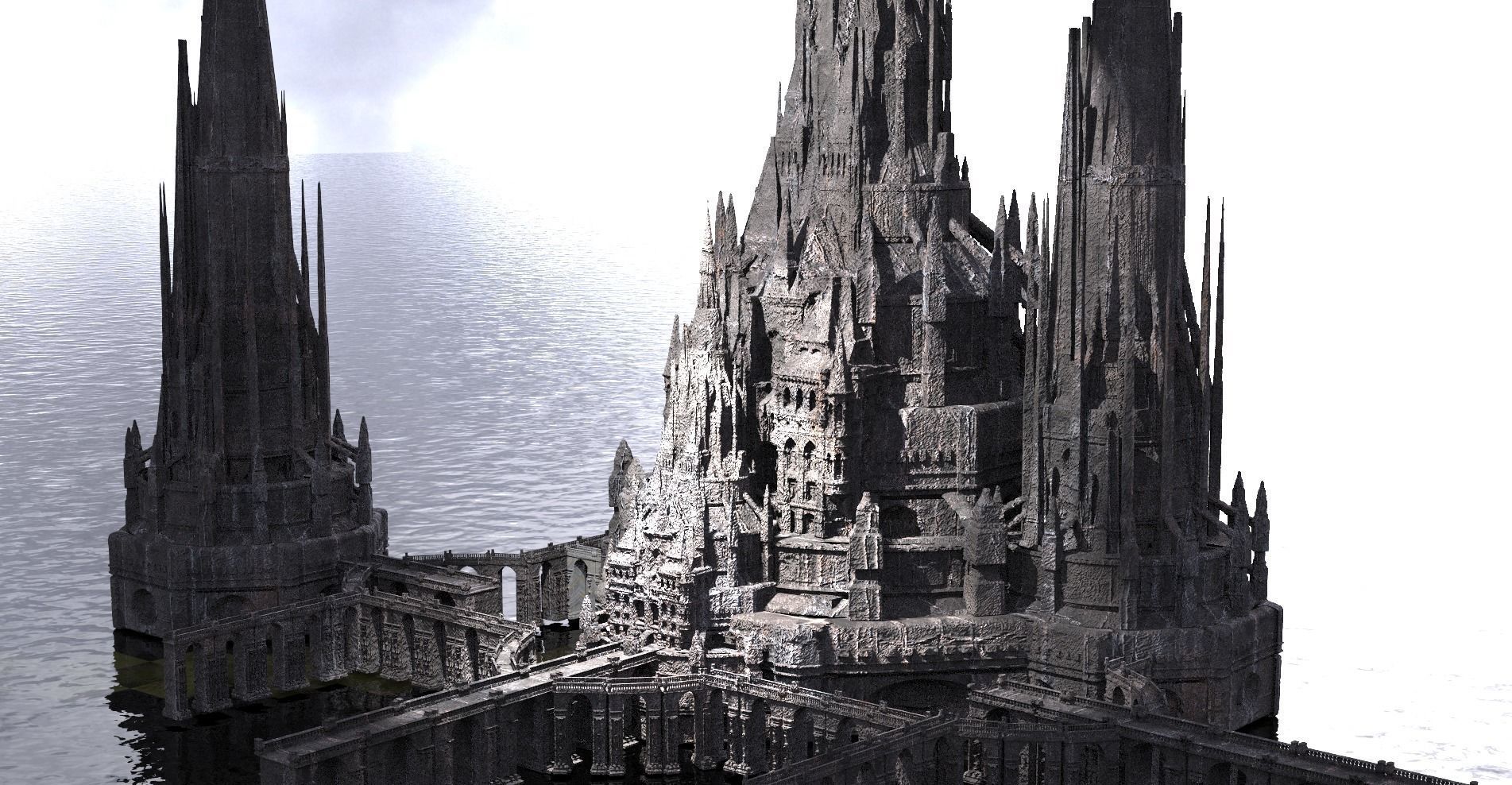 Maleficent castle Tower city 3D model | CGTrader