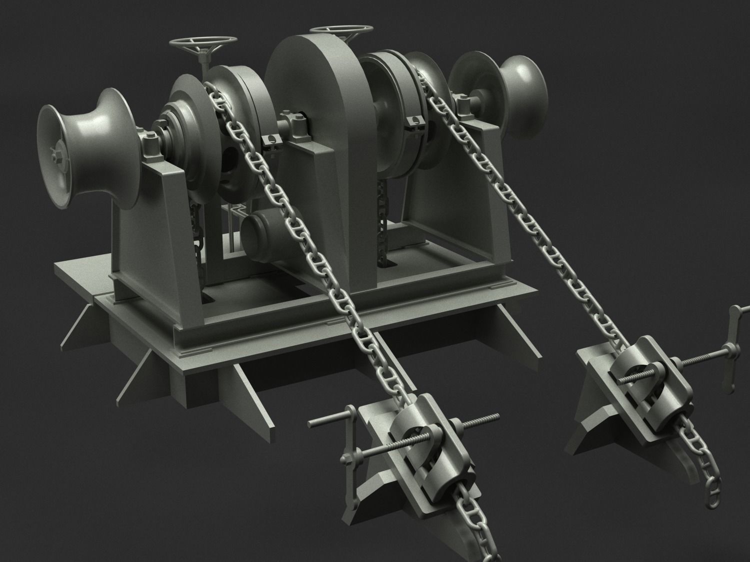 WINDLASS HSM 3D model animated | CGTrader