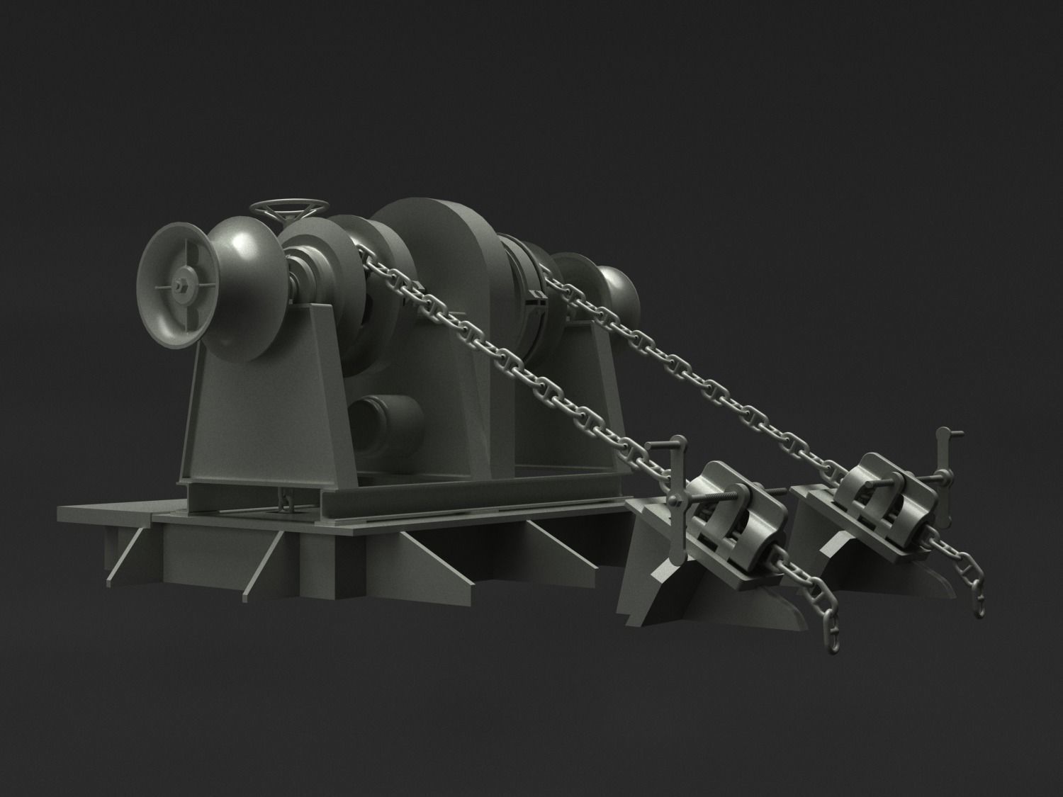 WINDLASS HSM 3D model animated | CGTrader