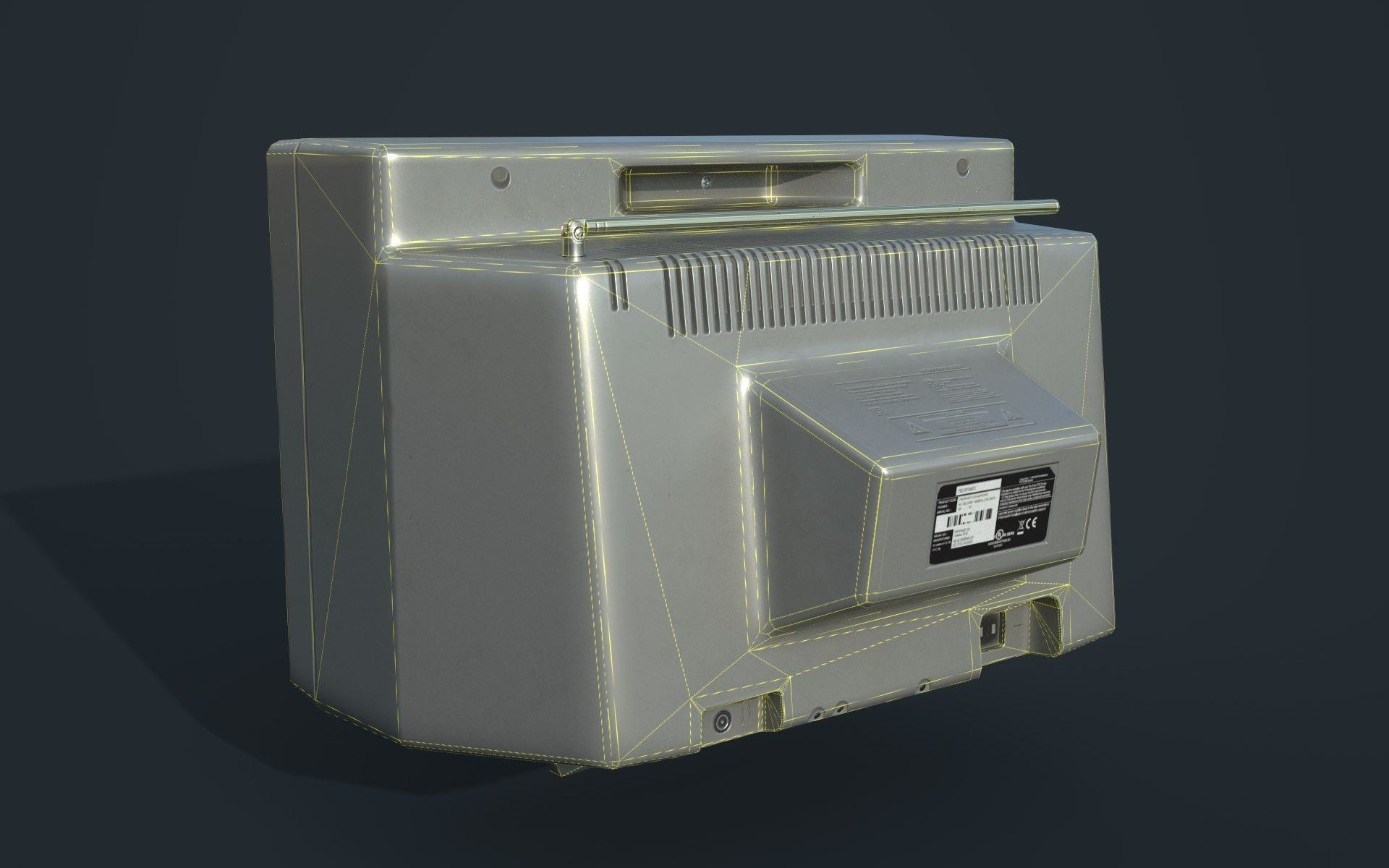 3D model Television Retro VR-AR low-poly 3D Model VR / AR / low-poly ...