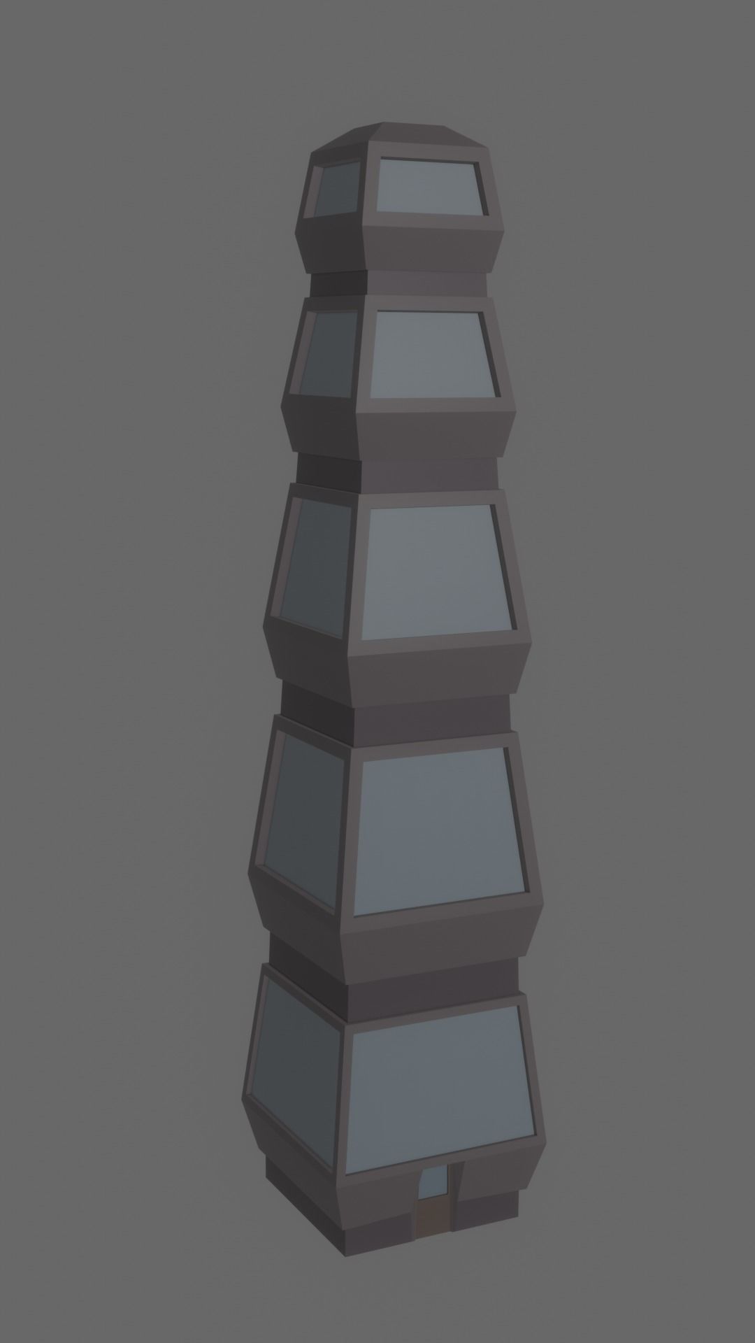 3D model Futuristic low-poly styled buildings VR / AR / low-poly | CGTrader