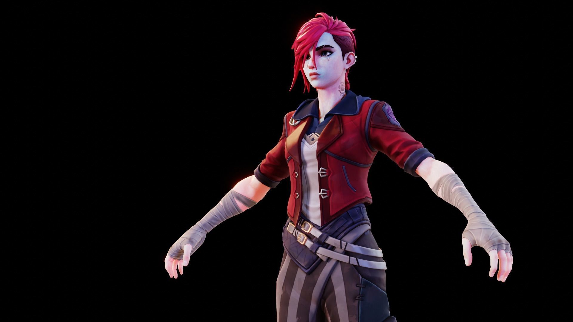 3D model Arcane Vi Character Rig For Blender VR / AR / low-poly | CGTrader