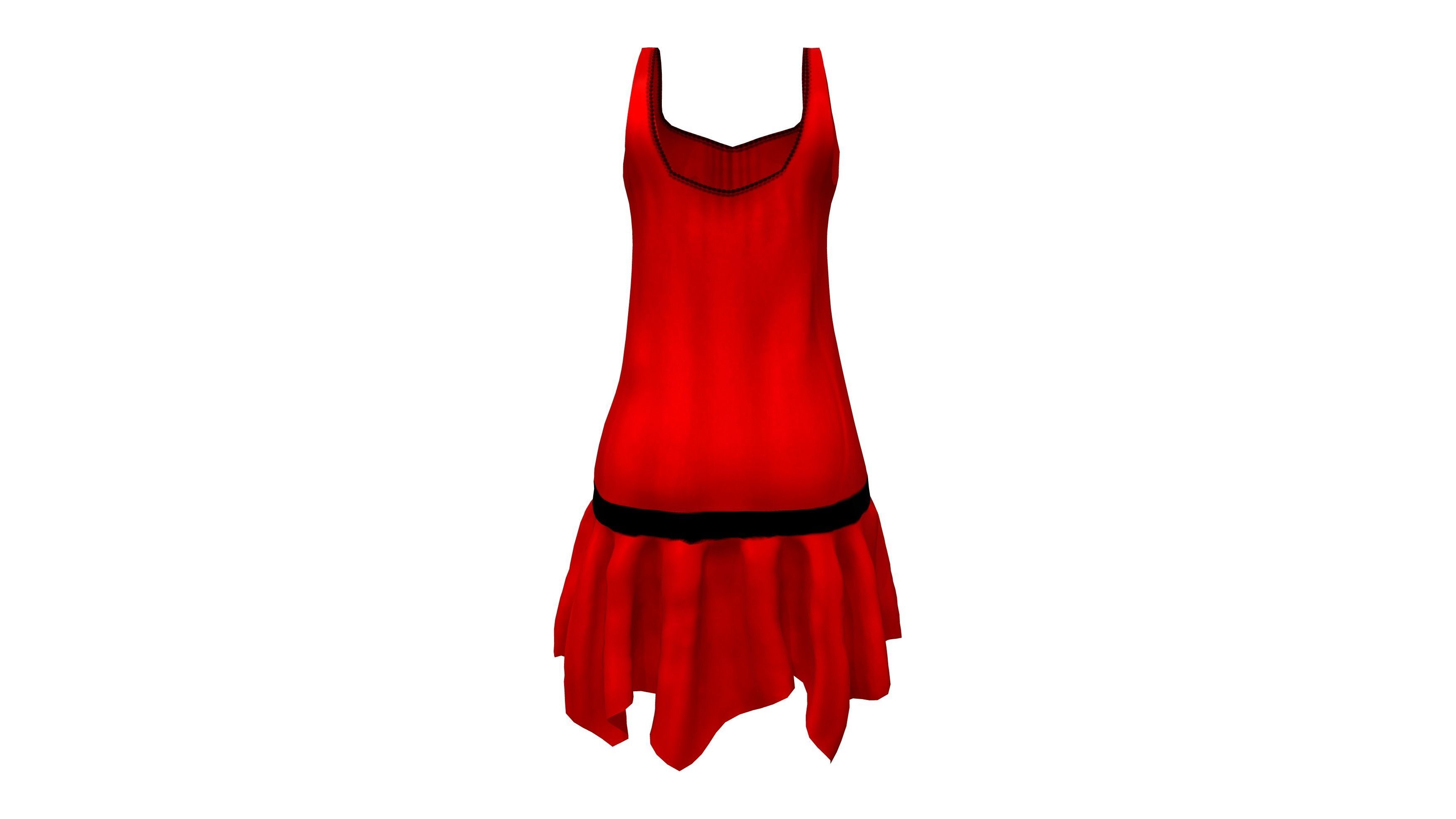 3D model Flapper Dress VR / AR / low-poly | CGTrader