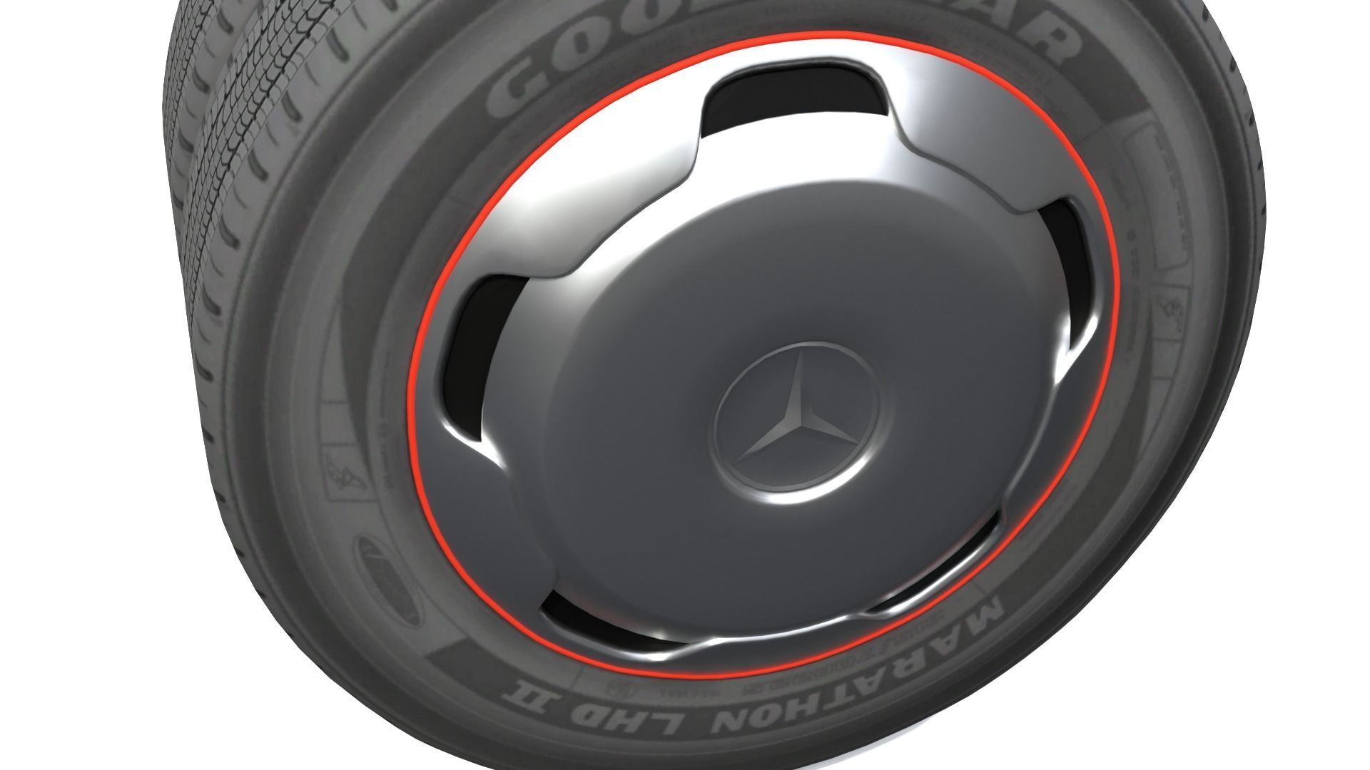 Mercedes Benz Bus Wheel 3D model | CGTrader