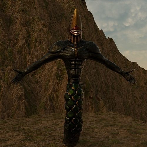 3D model Warframe Monster Persona low poly and high poly VR / AR / low ...