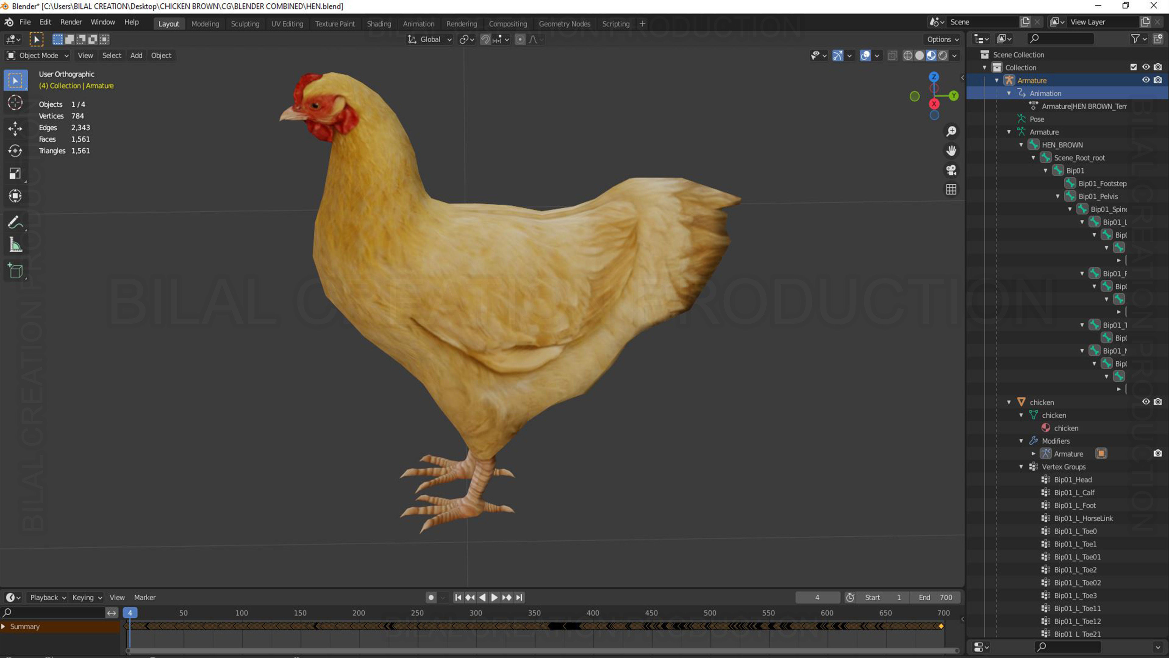 3D model Hen chicken Animated VR / AR / low-poly | CGTrader