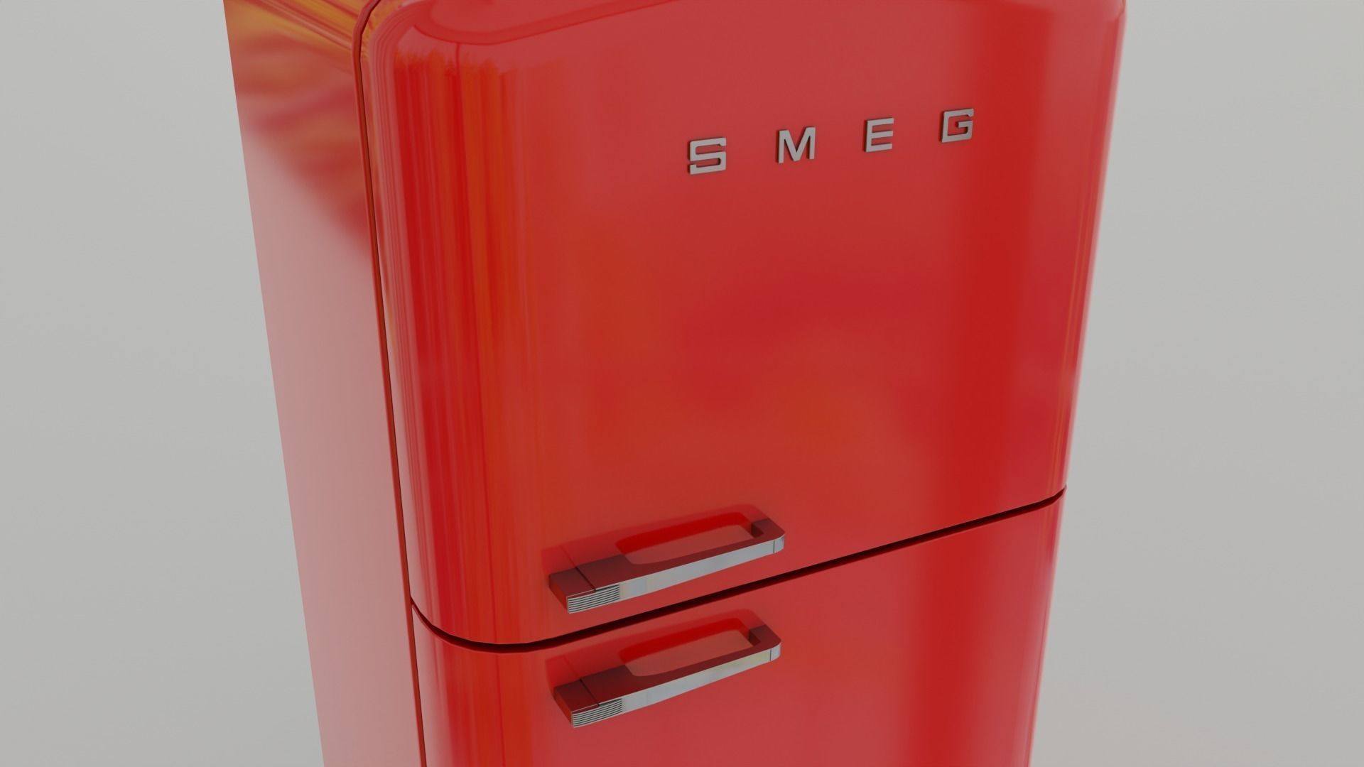 Smeg Retro Refrigerator 3D model | CGTrader
