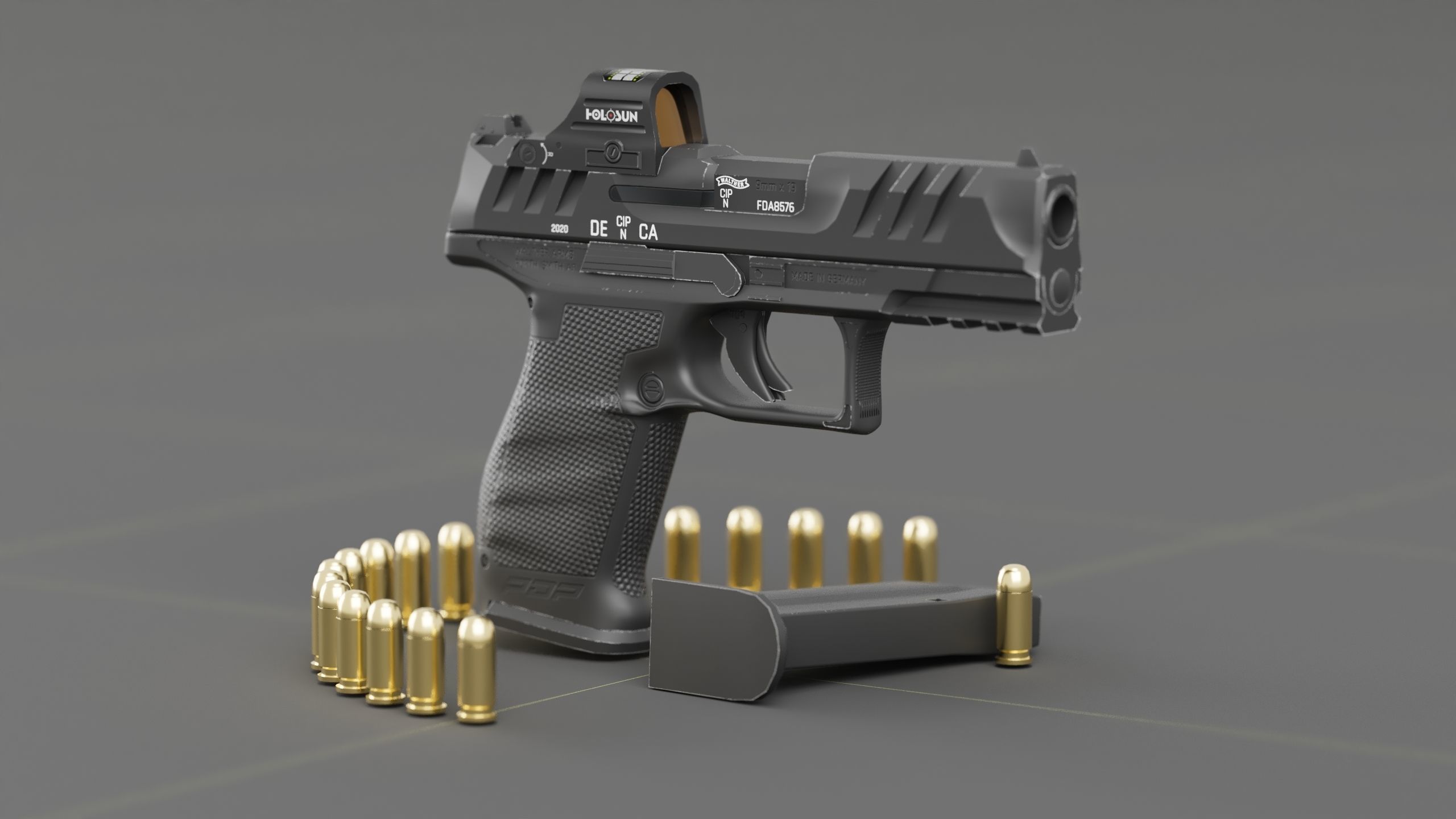3D model Walther PDP Compact VR / AR / low-poly | CGTrader