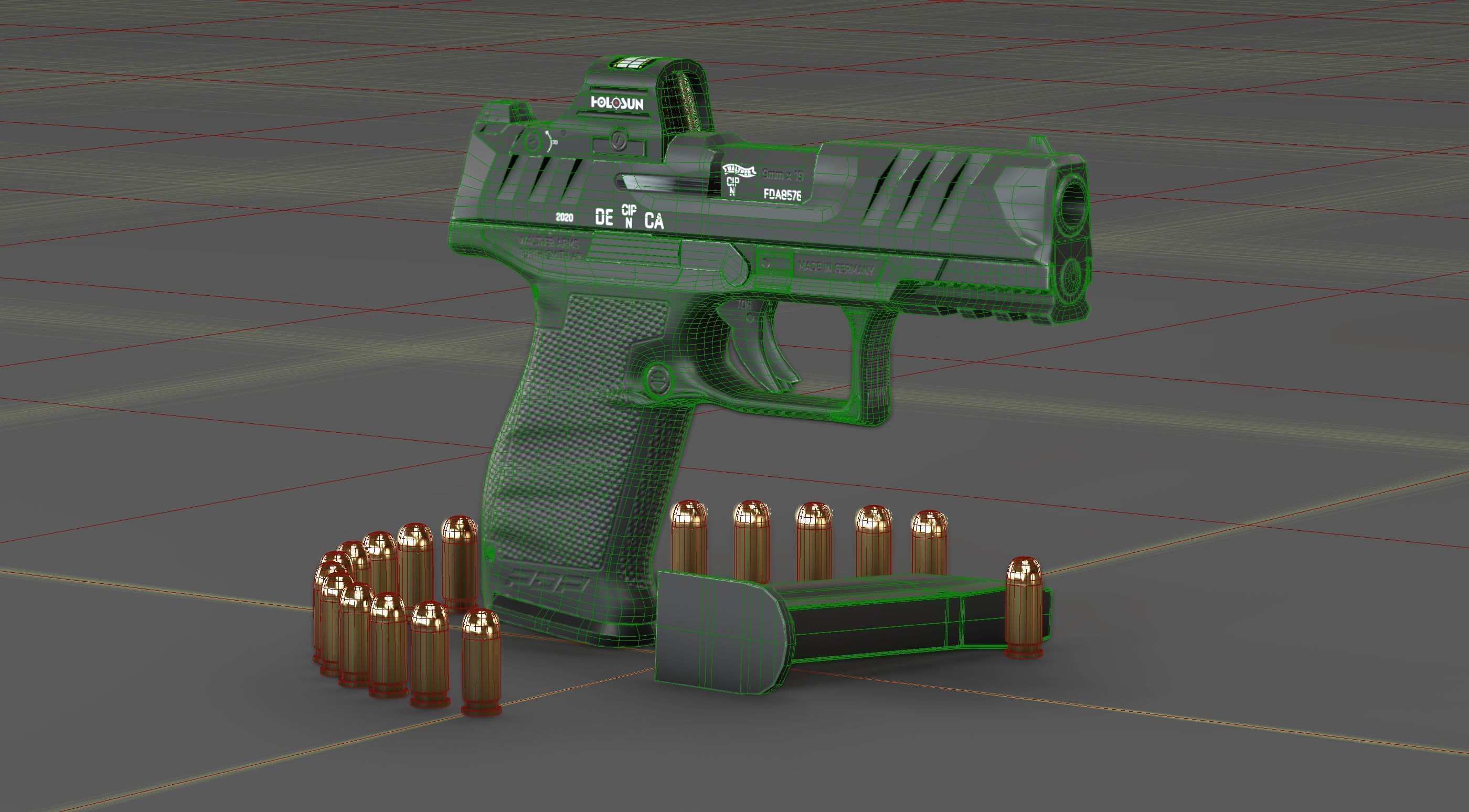 3D model Walther PDP Compact VR / AR / low-poly | CGTrader
