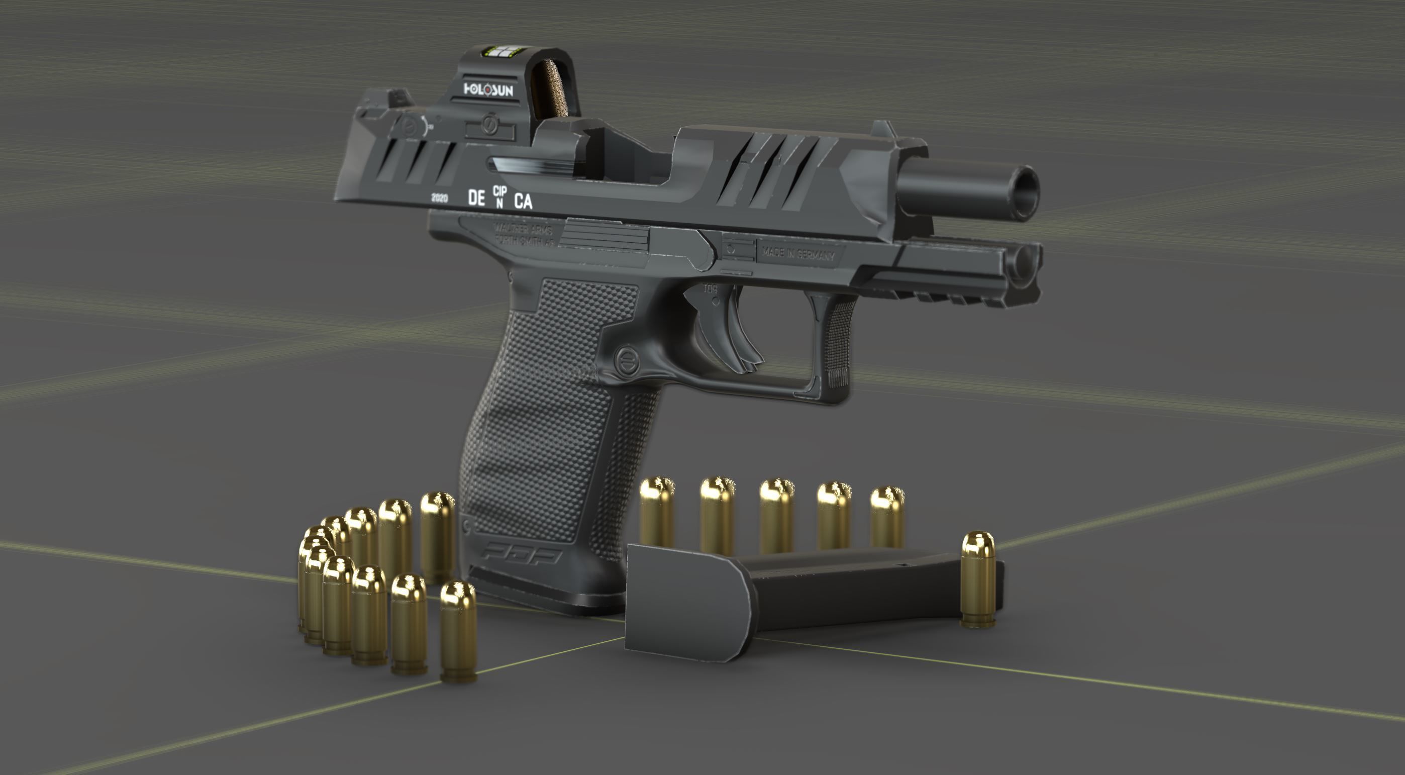3D model Walther PDP Compact VR / AR / low-poly | CGTrader