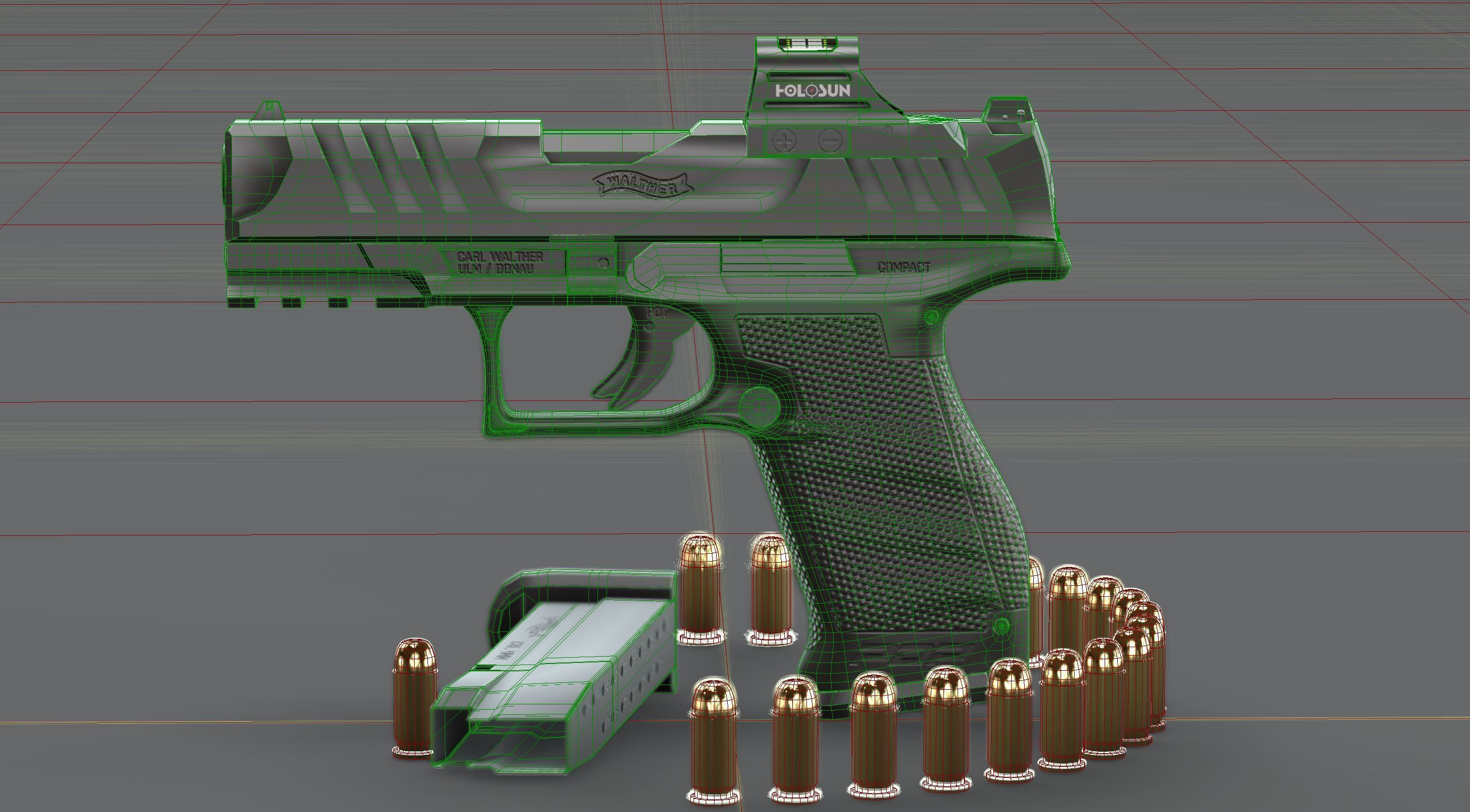 3D model Walther PDP Compact VR / AR / low-poly | CGTrader