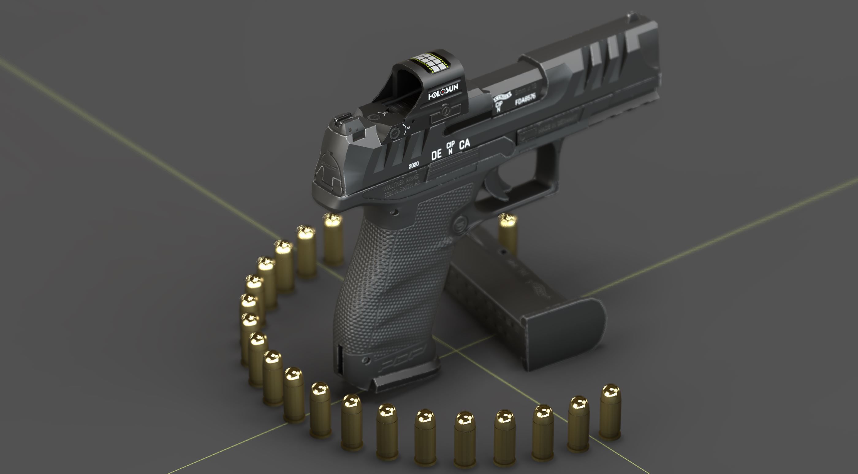 3D model Walther PDP Compact VR / AR / low-poly | CGTrader