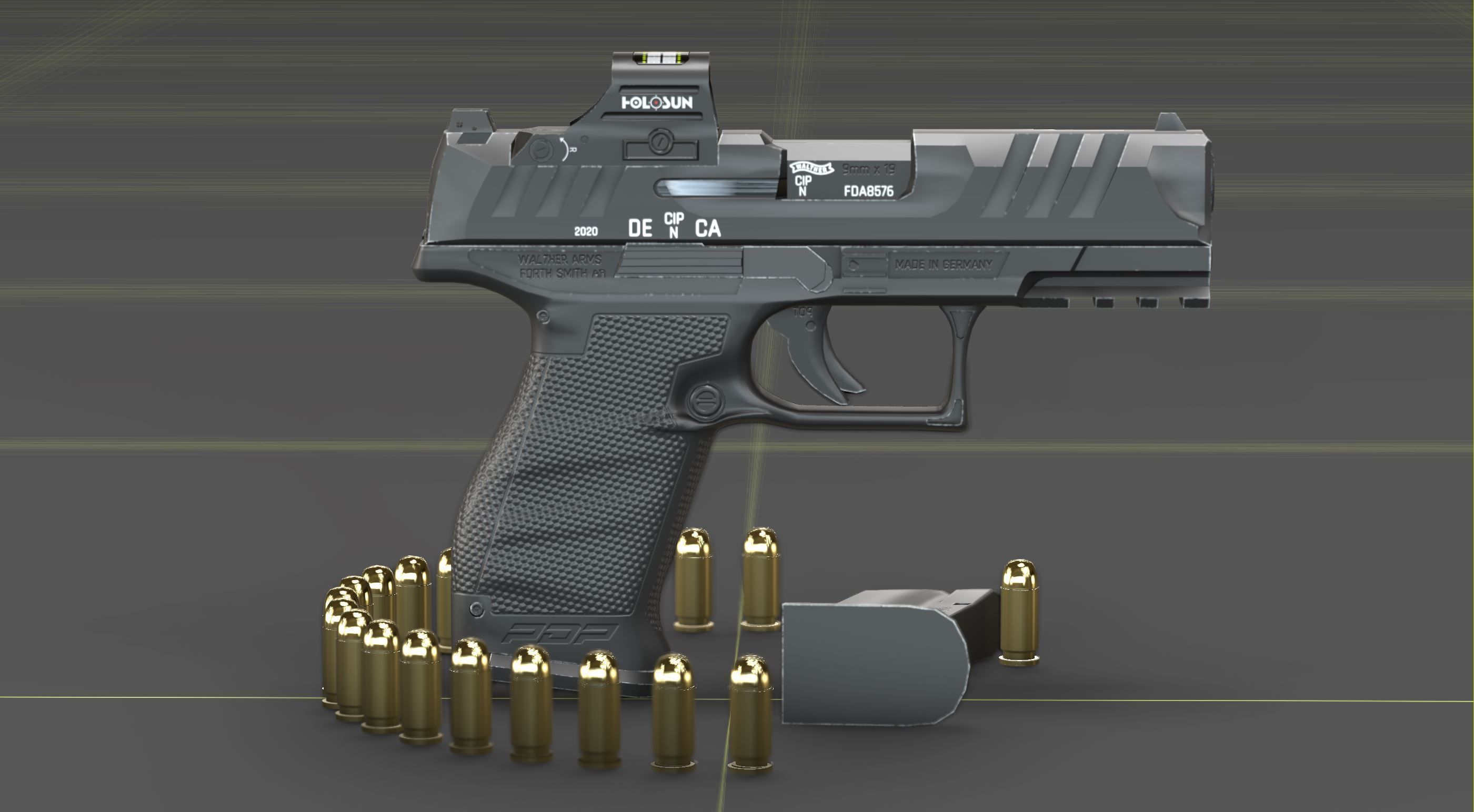 3D model Walther PDP Compact VR / AR / low-poly | CGTrader