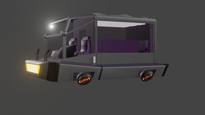 3D model Futuristic space car VR / AR / low-poly | CGTrader