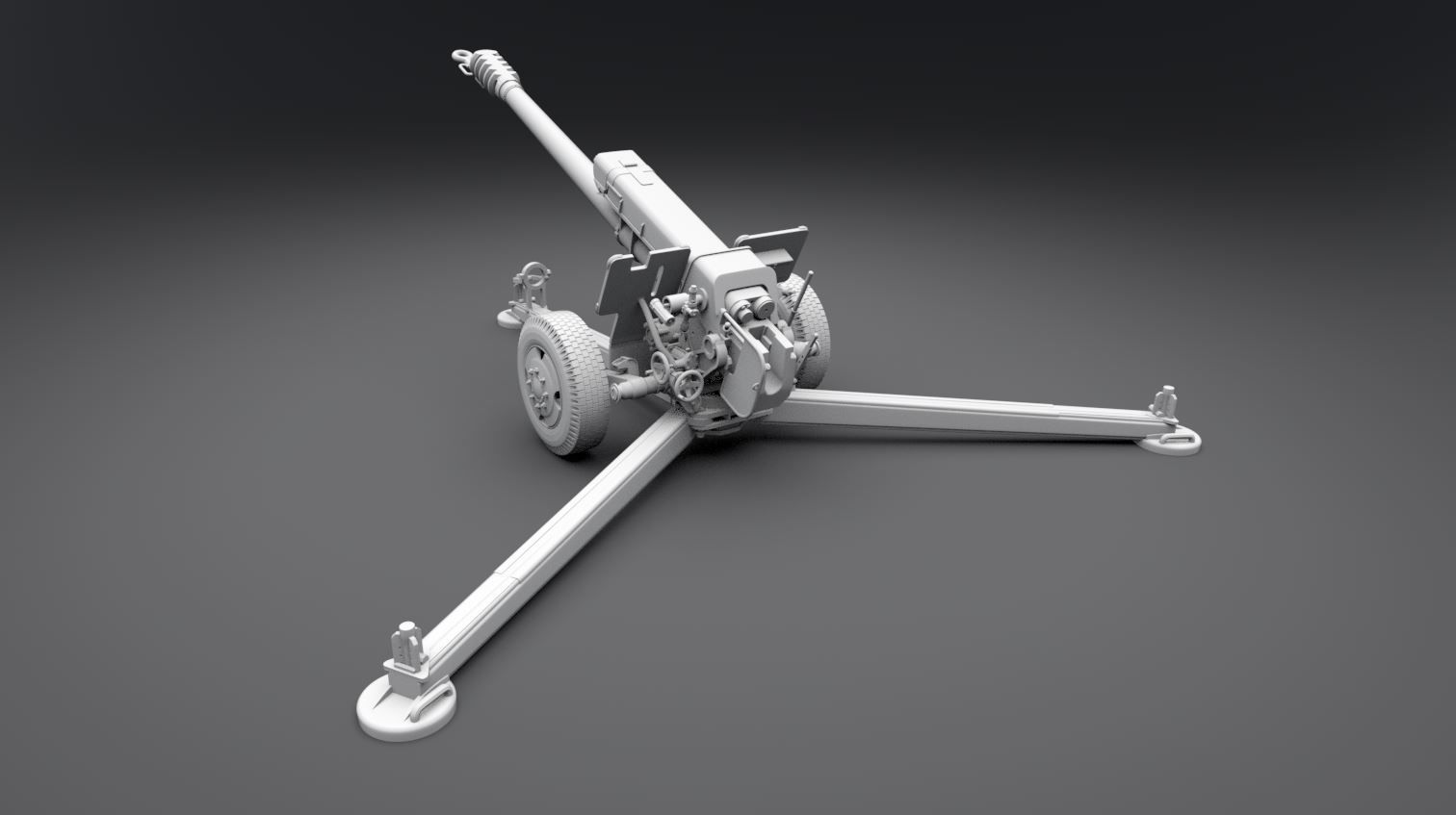 2A18 howitzer scale model 3D model 3D printable | CGTrader