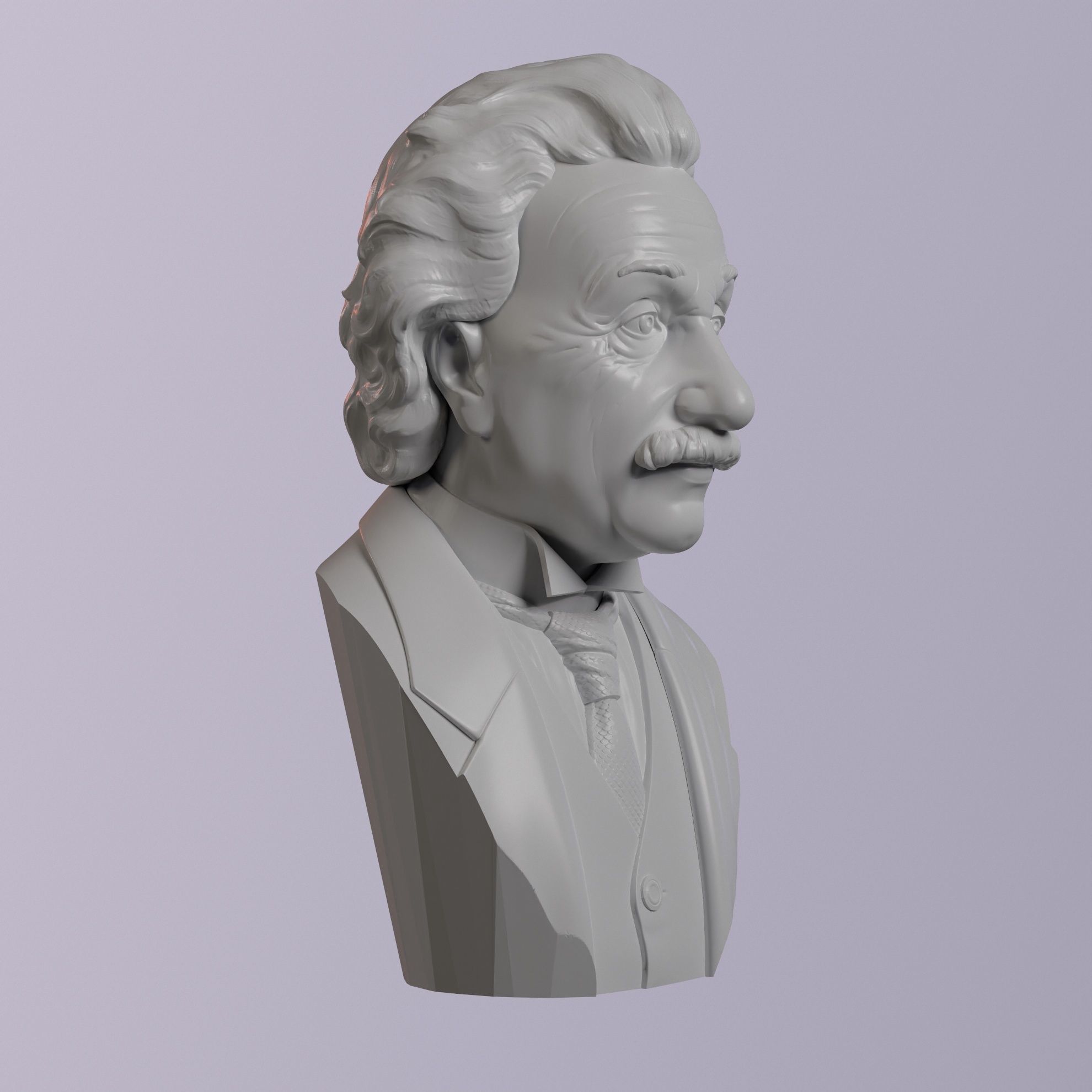 Albert Einstein 3D model 3D printable | CGTrader