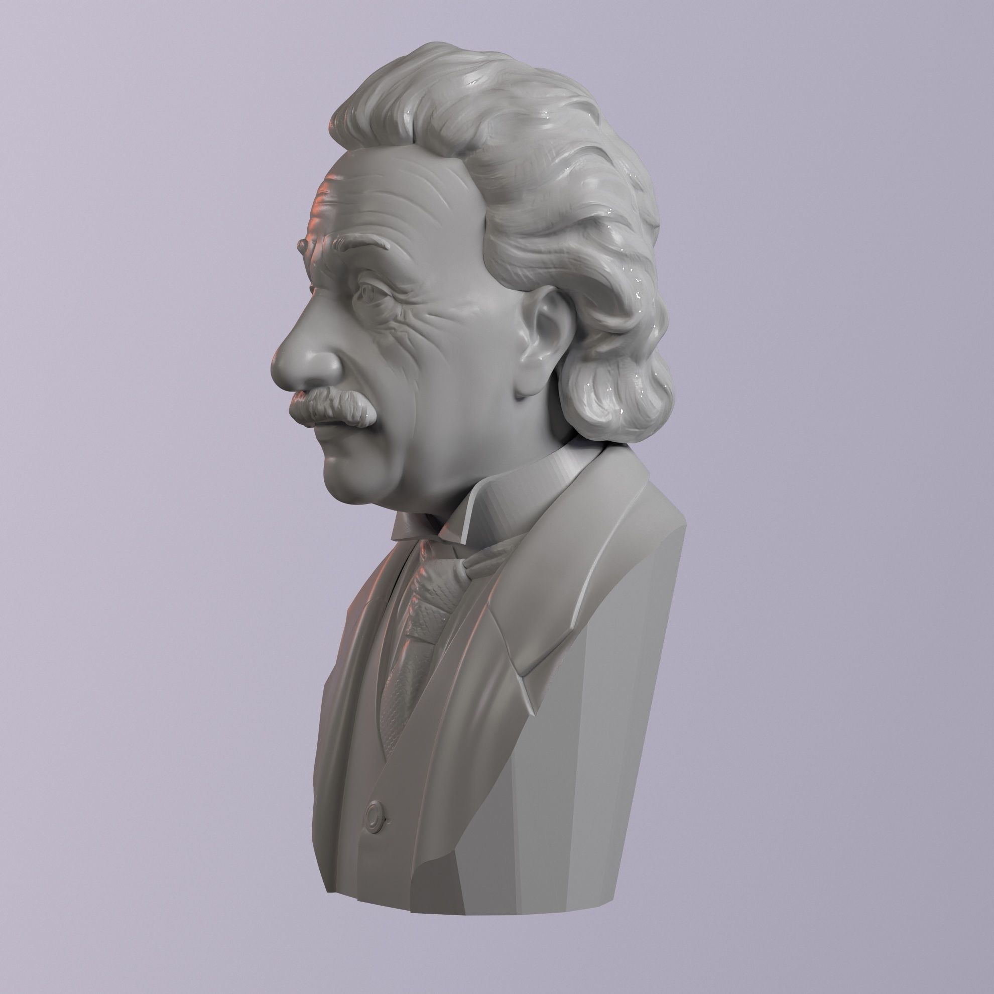 Albert Einstein 3D model 3D printable | CGTrader