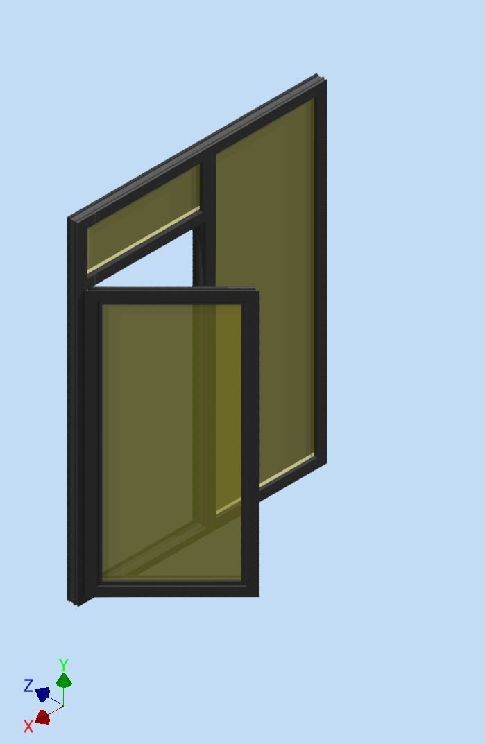 Aluminium extrusion frame assembly design for door and windows 3D model ...