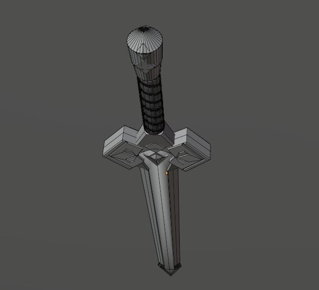 3D model Low-Poly Genshin Impact DARK IRON SWORD VR / AR / low-poly ...