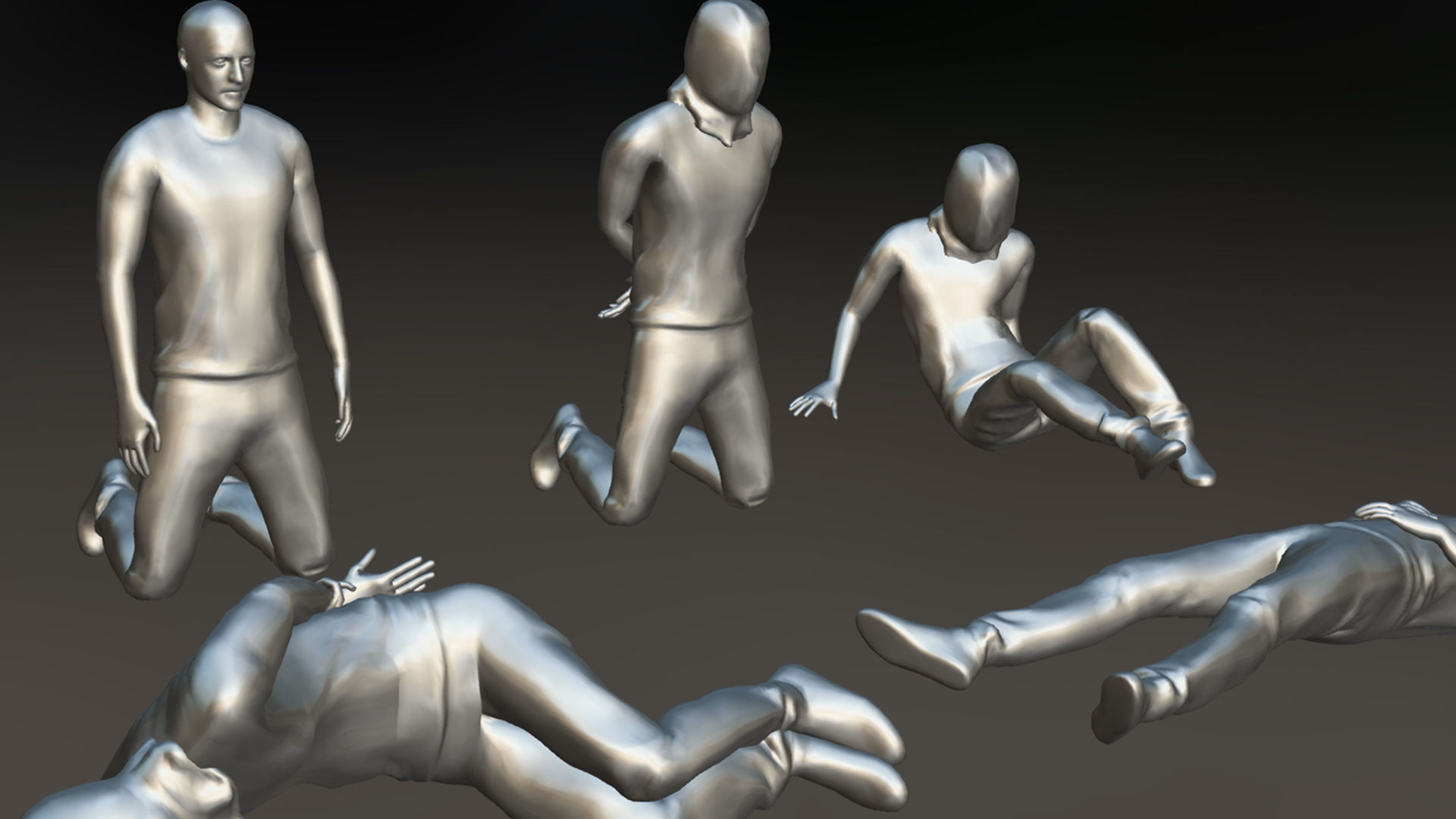 3D model Hostage Prisoner asset with idle Animations VR / AR / low-poly ...