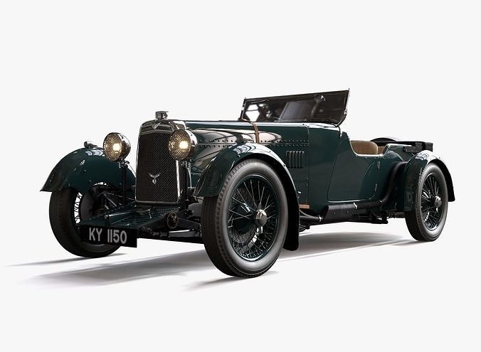 Aston Martin S4 Vintage Car Rigged 3D model rigged | CGTrader