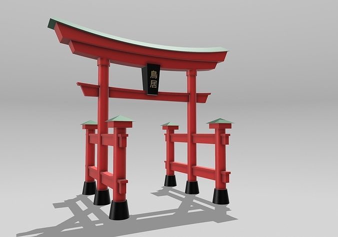 Torii tori gate 3D model 3D printable | CGTrader