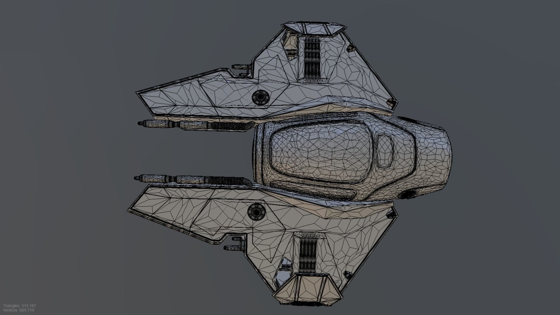 3D model STAR WARS JEDI STARSHIP PBR VR / AR / low-poly | CGTrader