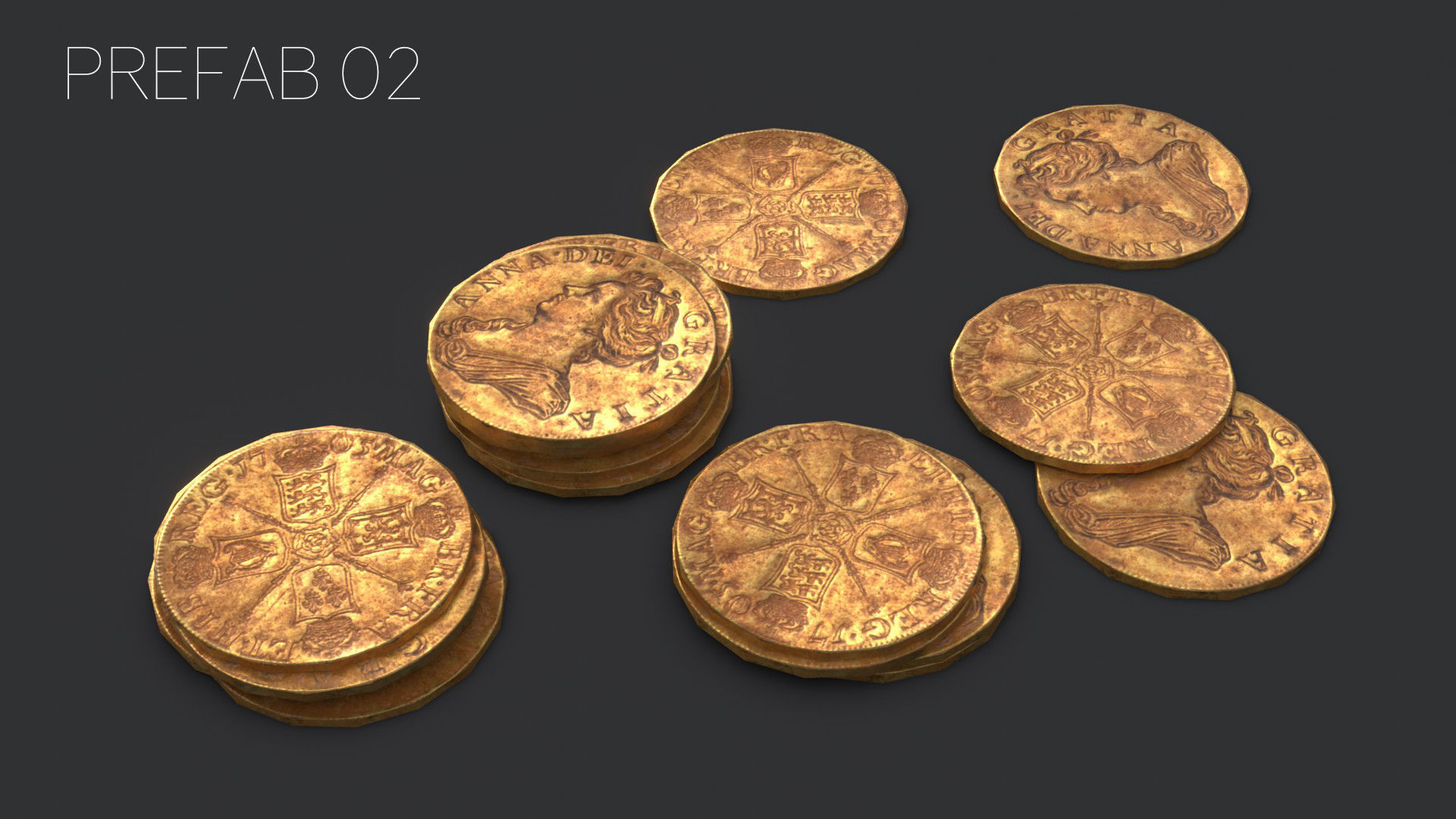 3D model Old British Coins VR / AR / low-poly | CGTrader