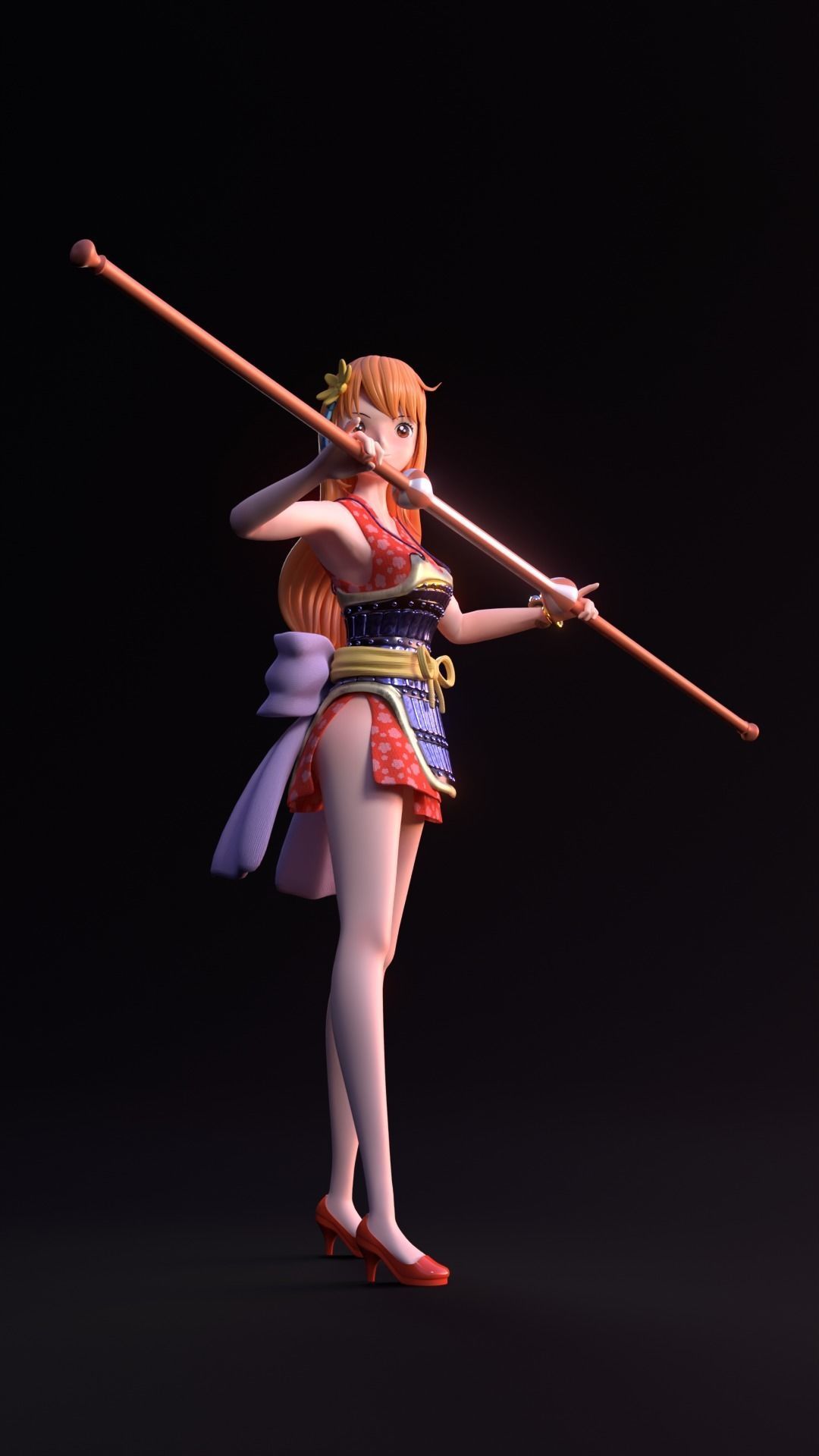 One Piece Nami Figurine 3D model rigged | CGTrader