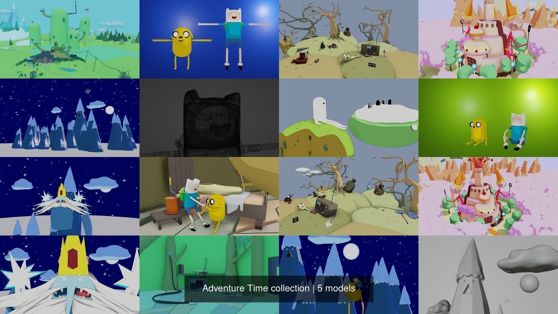 Adventure Time collection VR / AR / low-poly | CGTrader