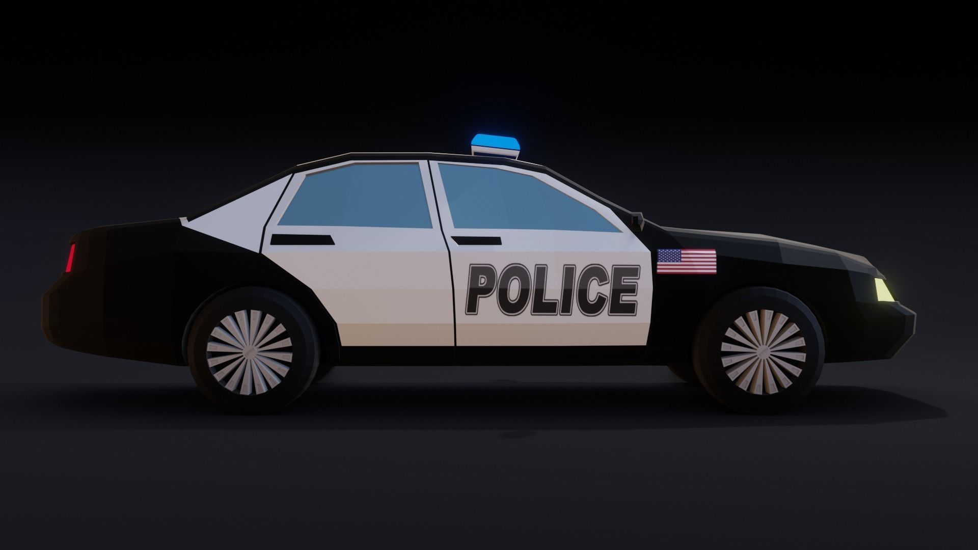 3D model low poly police car VR / AR / low-poly | CGTrader