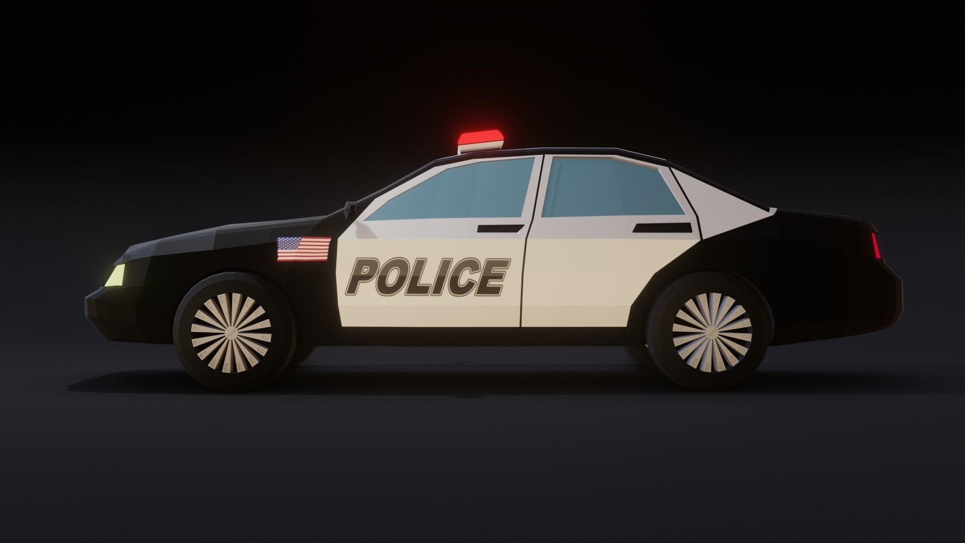 3D model low poly police car VR / AR / low-poly | CGTrader