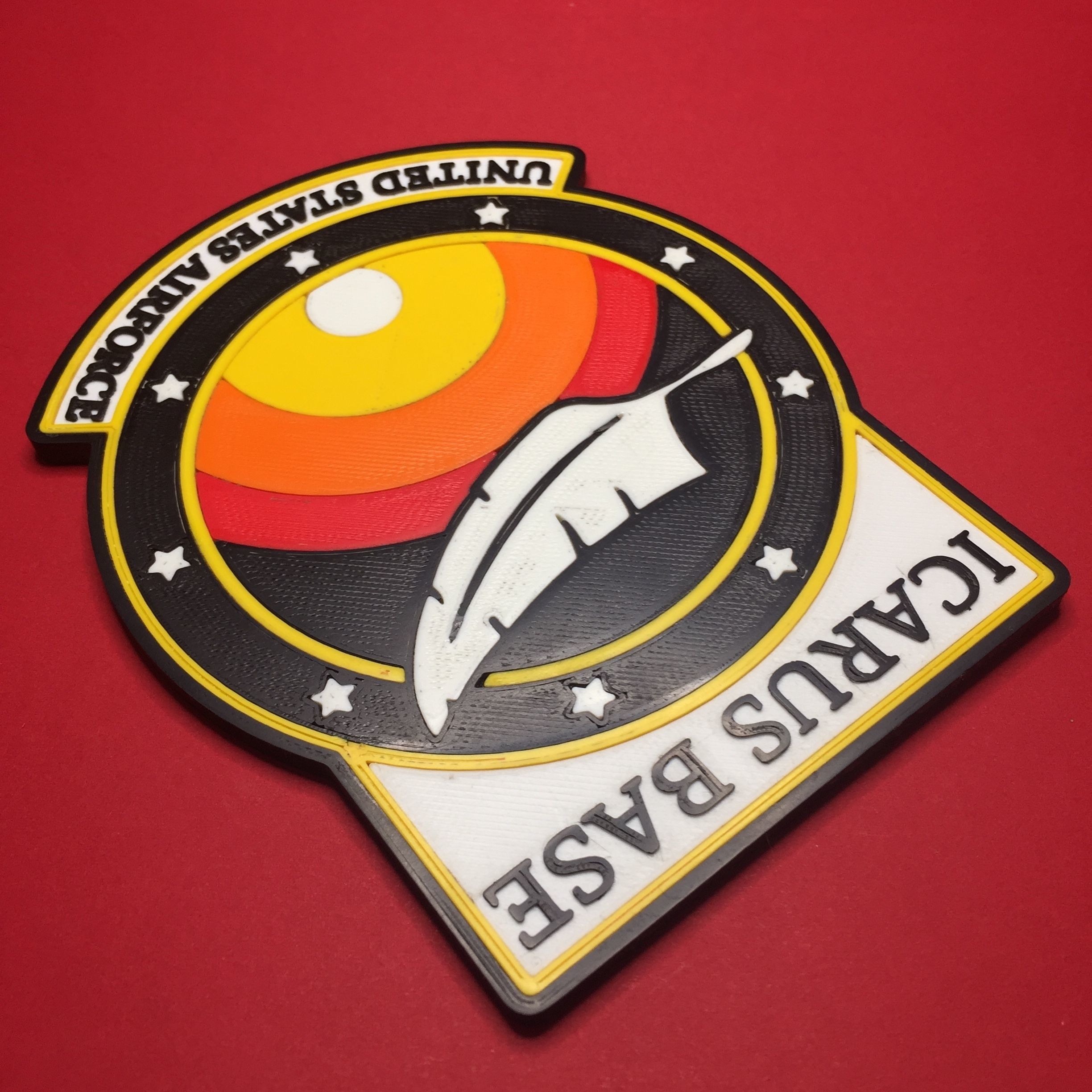 SGC Icarus Base Uniform Patch Coaster 3D model 3D printable | CGTrader