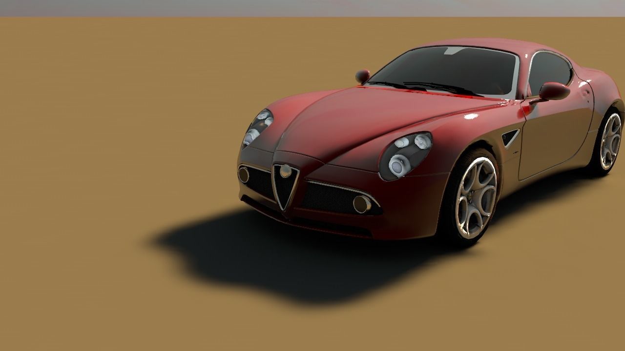 Asphalt Car alfaromeo competizione free 3d model free 3D model rigged ...