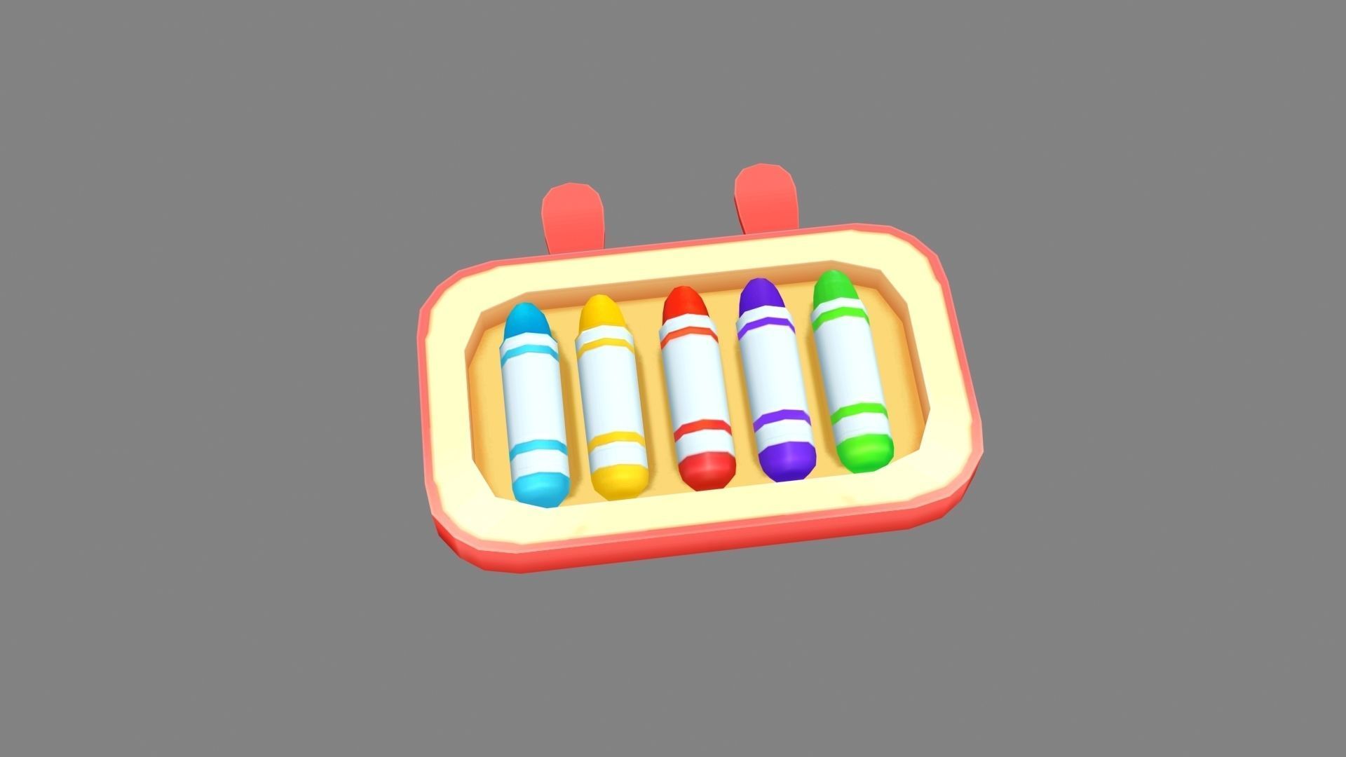 3D model cartoon colored crayons VR / AR / low-poly | CGTrader