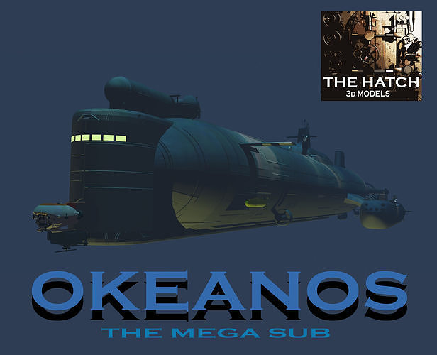 OKEANOS the mega sub 3D model | CGTrader