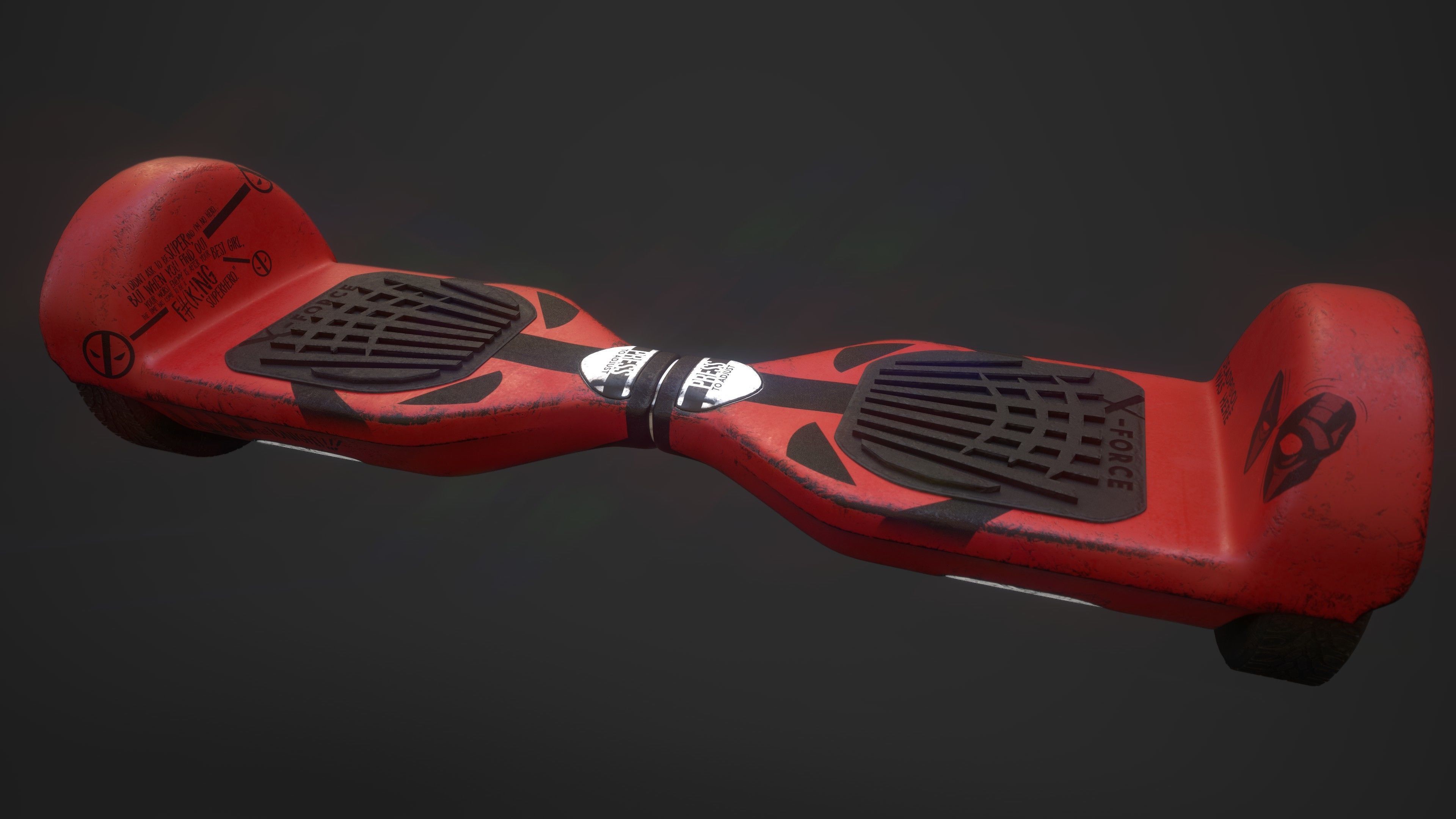 Hoverboard - Deadpool Themed Texture - Marvel 3D model | CGTrader