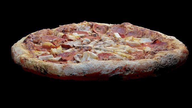 3D model Low Poly Scanned Pizza 01 VR / AR / low-poly | CGTrader