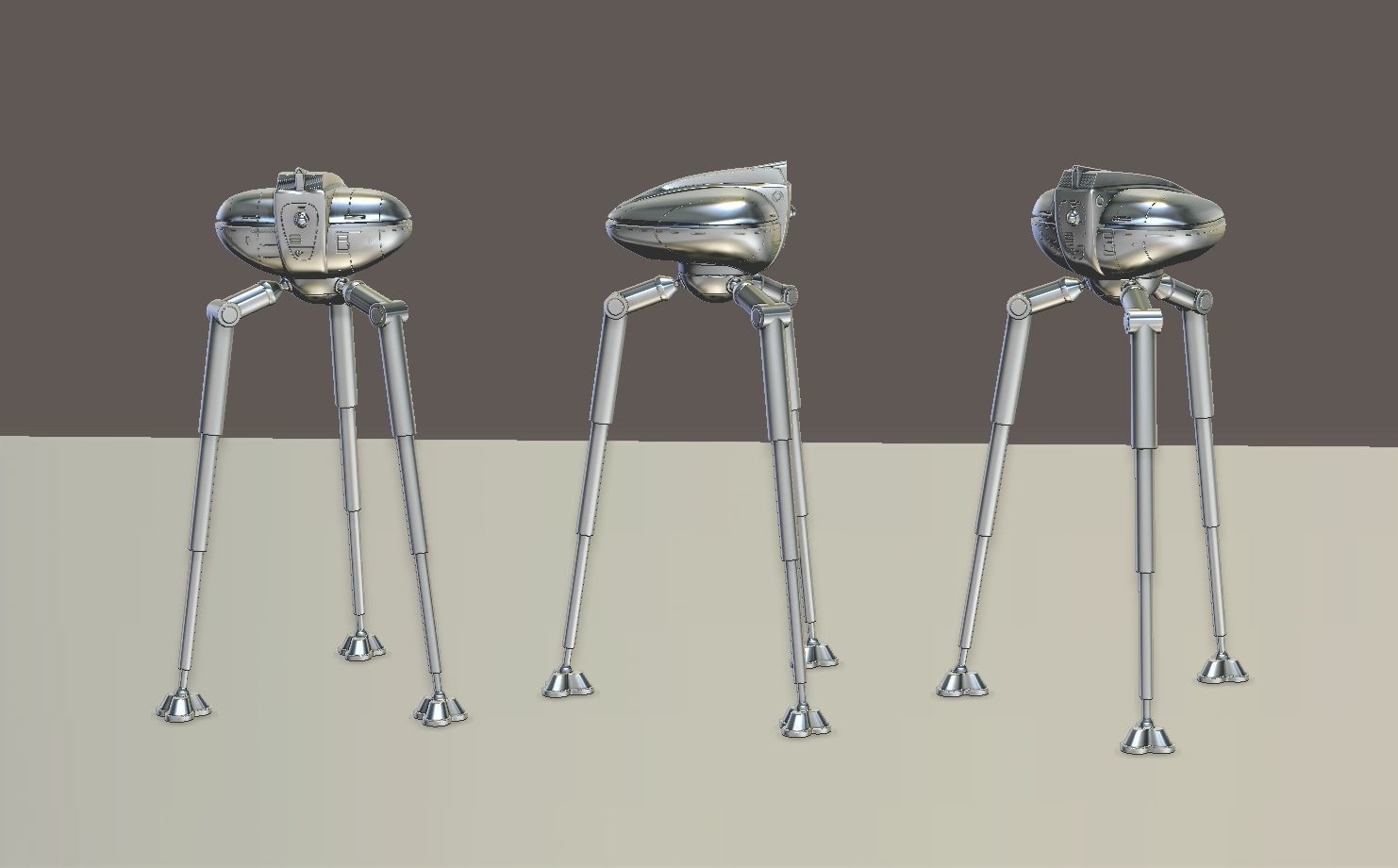 The Tripods silver ball 3D model 3D printable | CGTrader