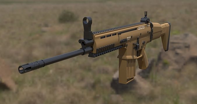 Military gun Scar-h 3D model | CGTrader
