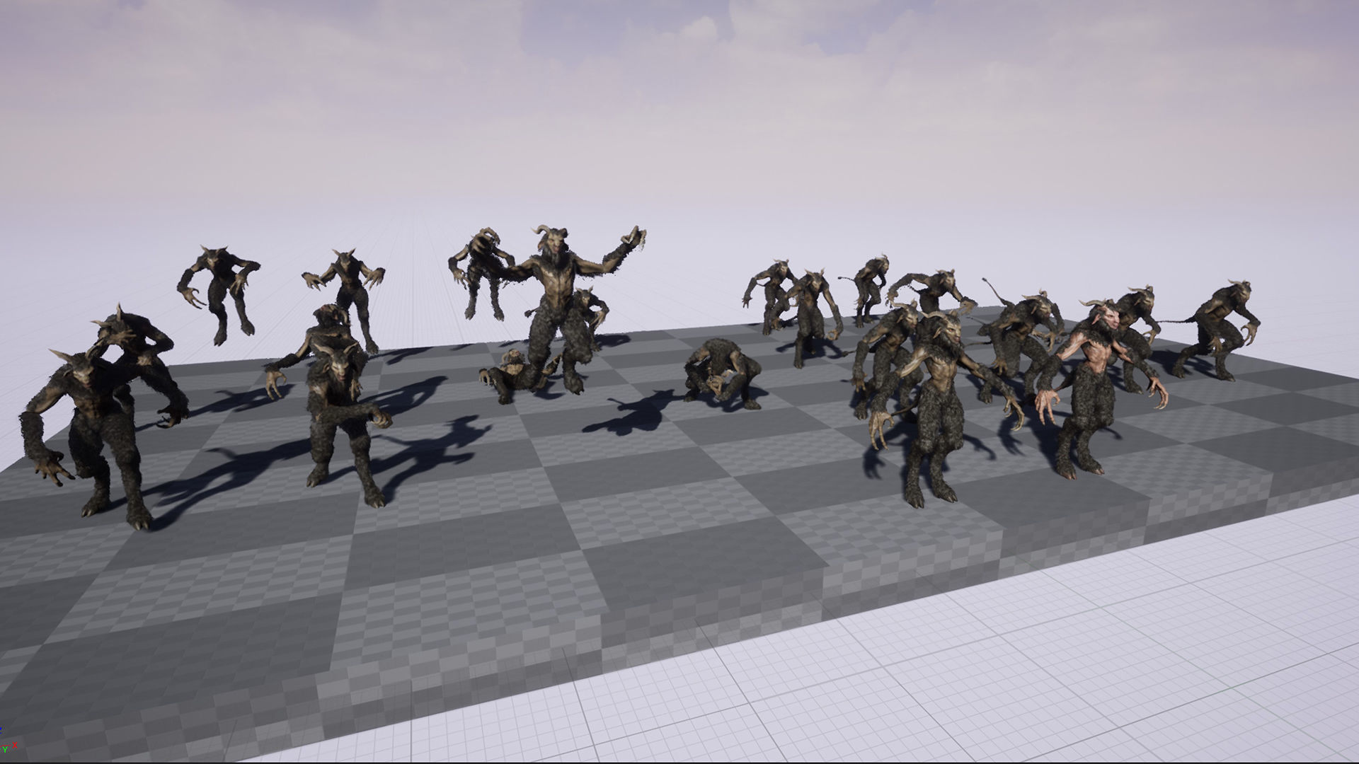 3D model Satyr creature with long hair and claws VR / AR / low-poly ...