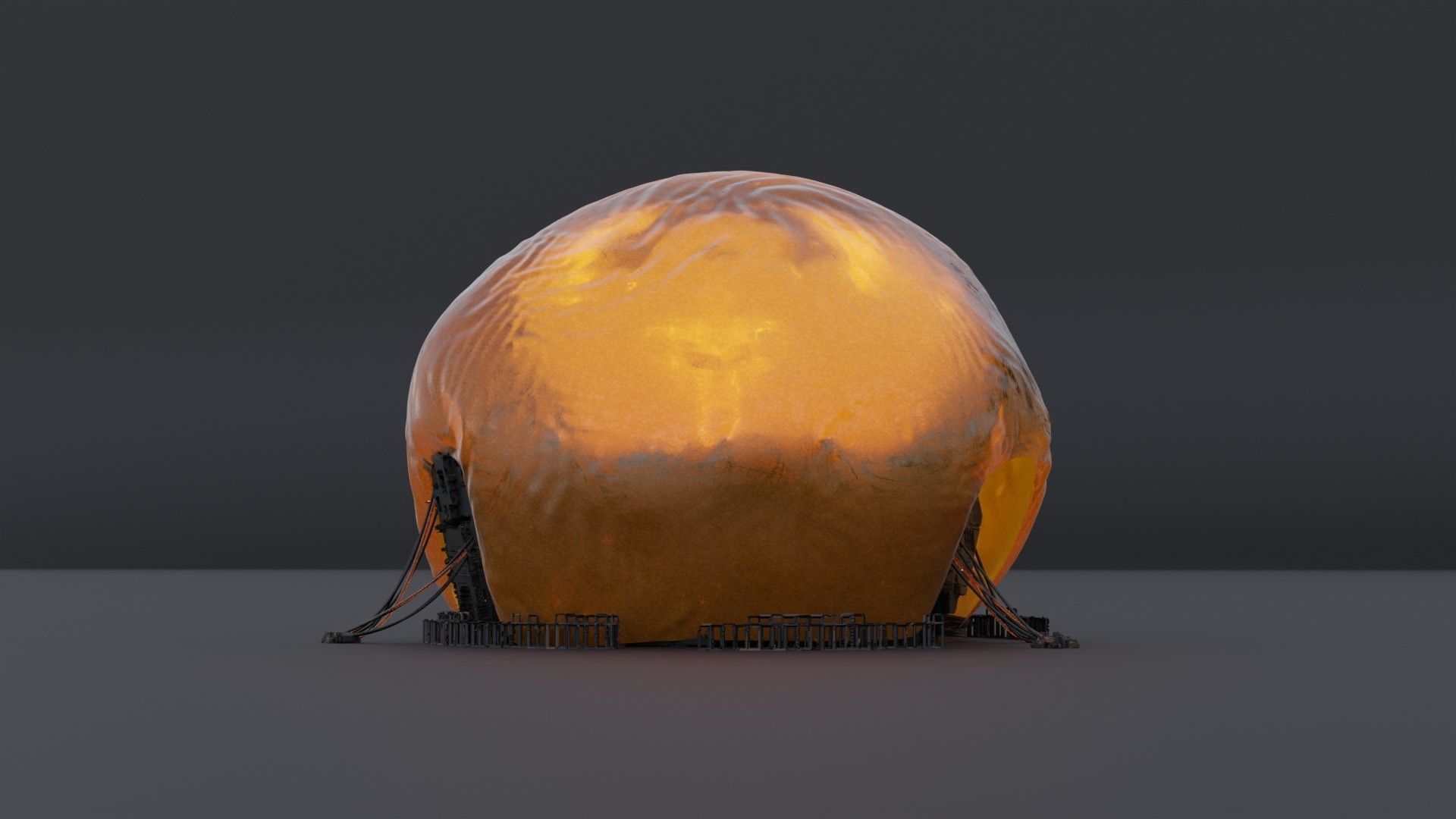 Organic Alien Building Structures Collection 3D model | CGTrader